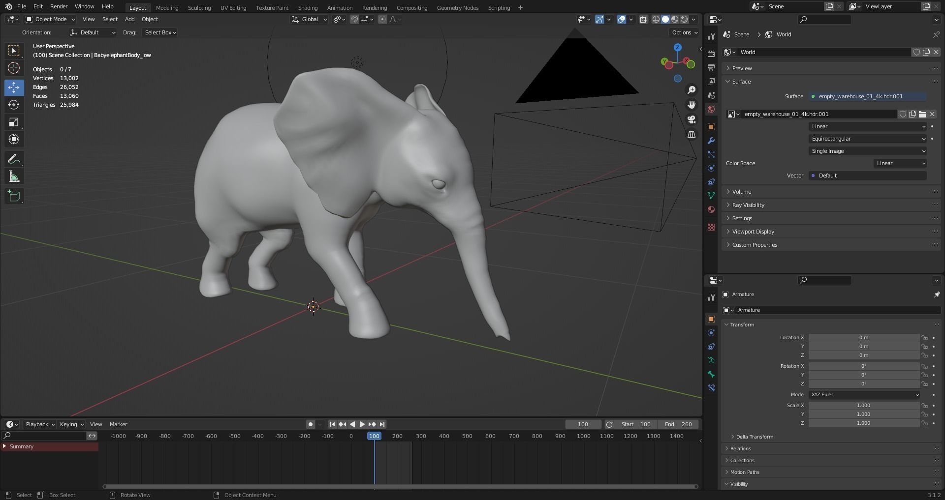 3D model Baby Elephant Rigged and Animation Unity VR / AR / low-poly | CGTrader