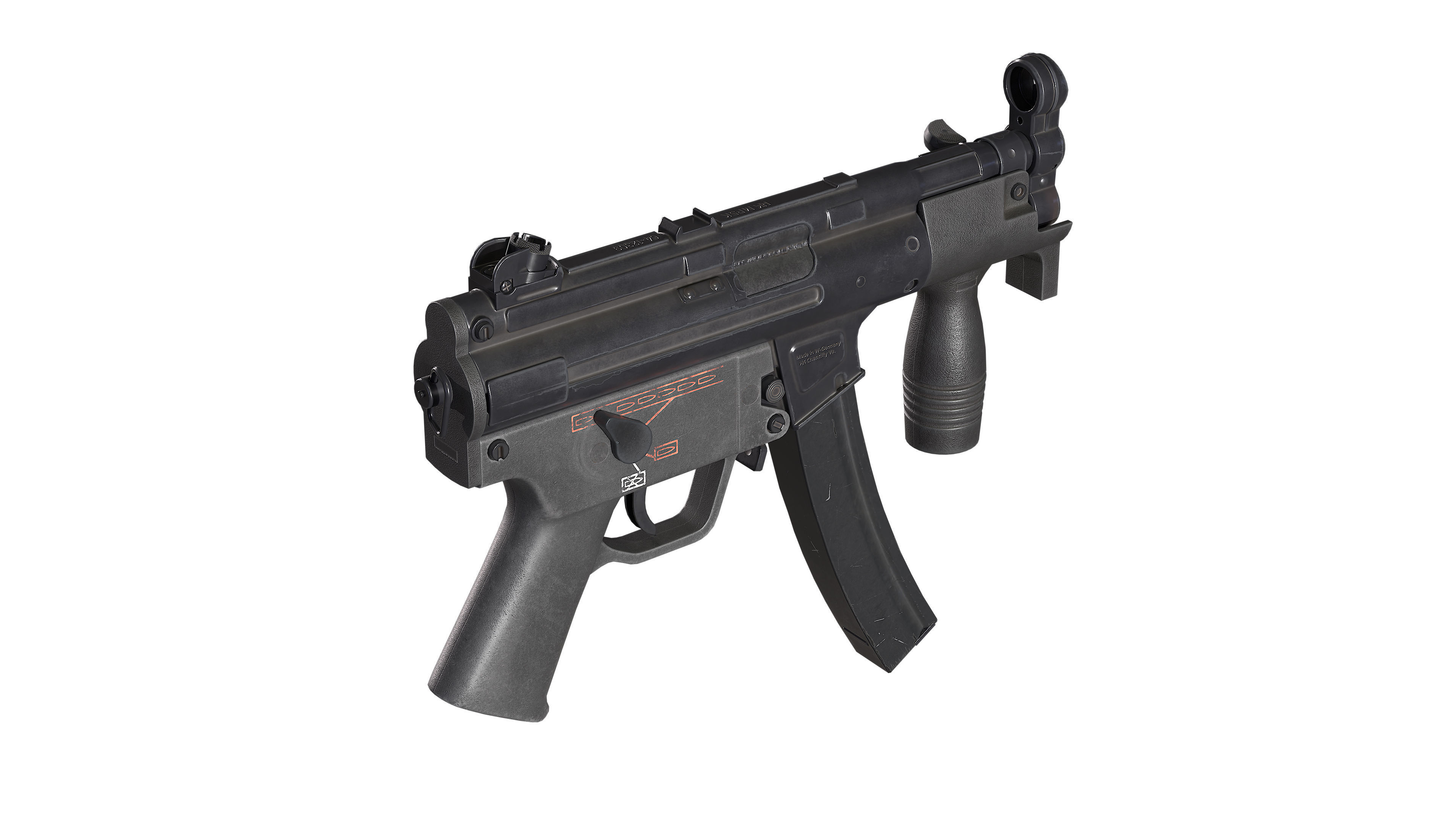 3D model MP5k submachine gun VR / AR / low-poly | CGTrader