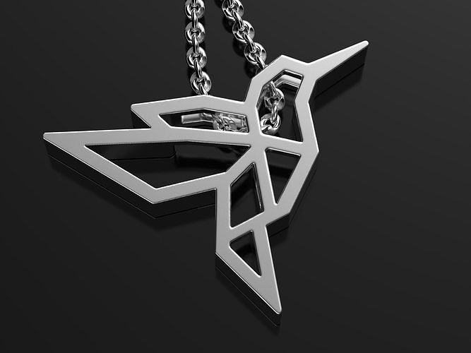 Cute origami Bird 3D model 3D printable | CGTrader