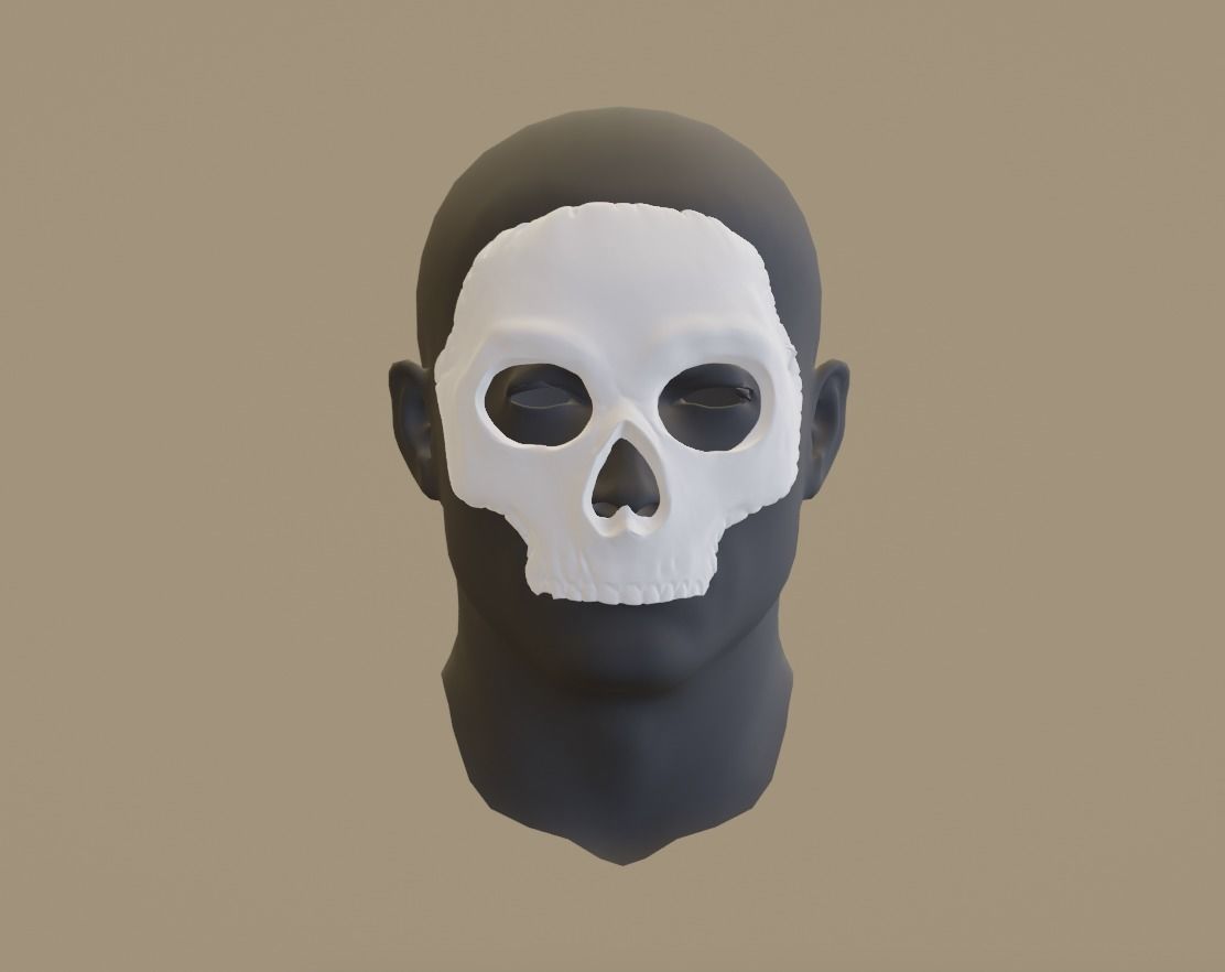 GHOST SIMON RILEY MASK COD MODERN WARFARE 2 WARZONE 2 3D model 3D ...