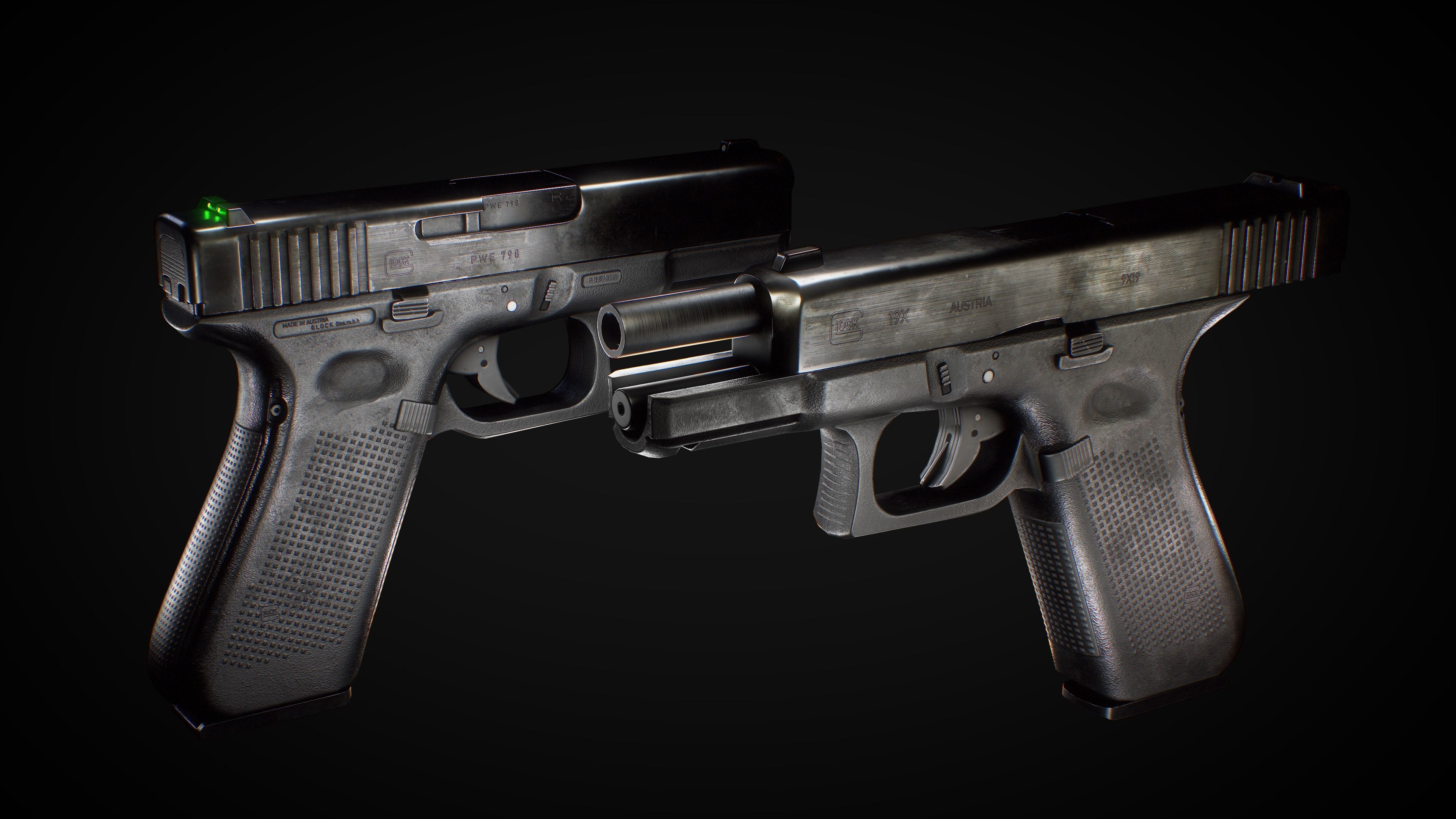 3D model Glock 17 and 19x - Handguns VR / AR / low-poly | CGTrader