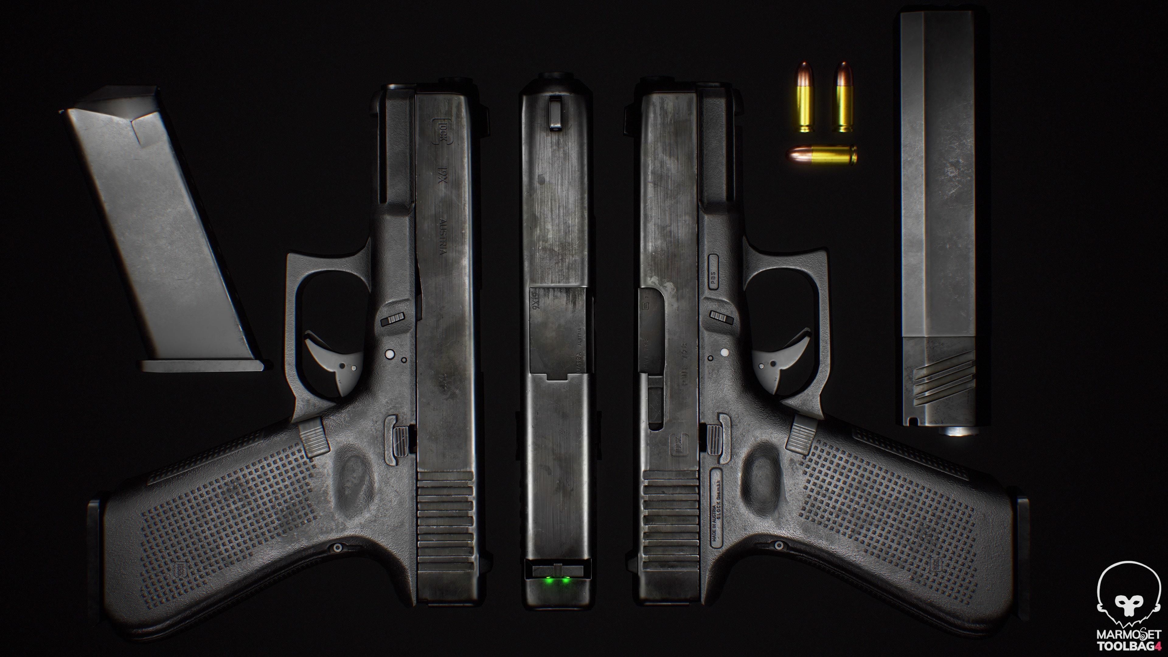 3D model Glock 17 and 19x - Handguns VR / AR / low-poly | CGTrader