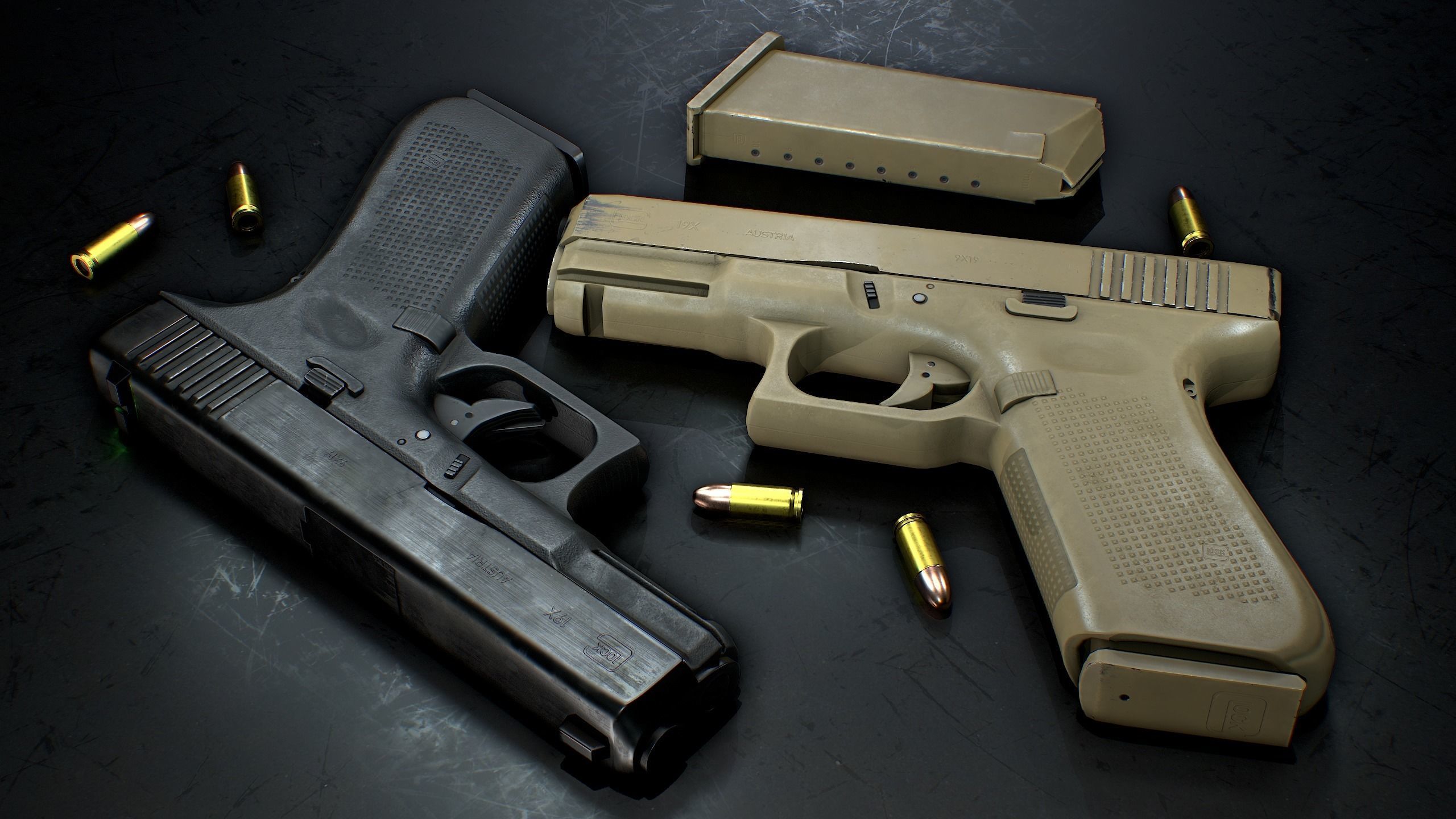 3D model Glock 17 and 19x - Handguns VR / AR / low-poly | CGTrader