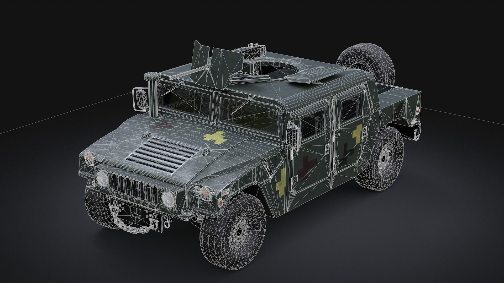 3D model HMMWV military vehicle VR / AR / low-poly | CGTrader