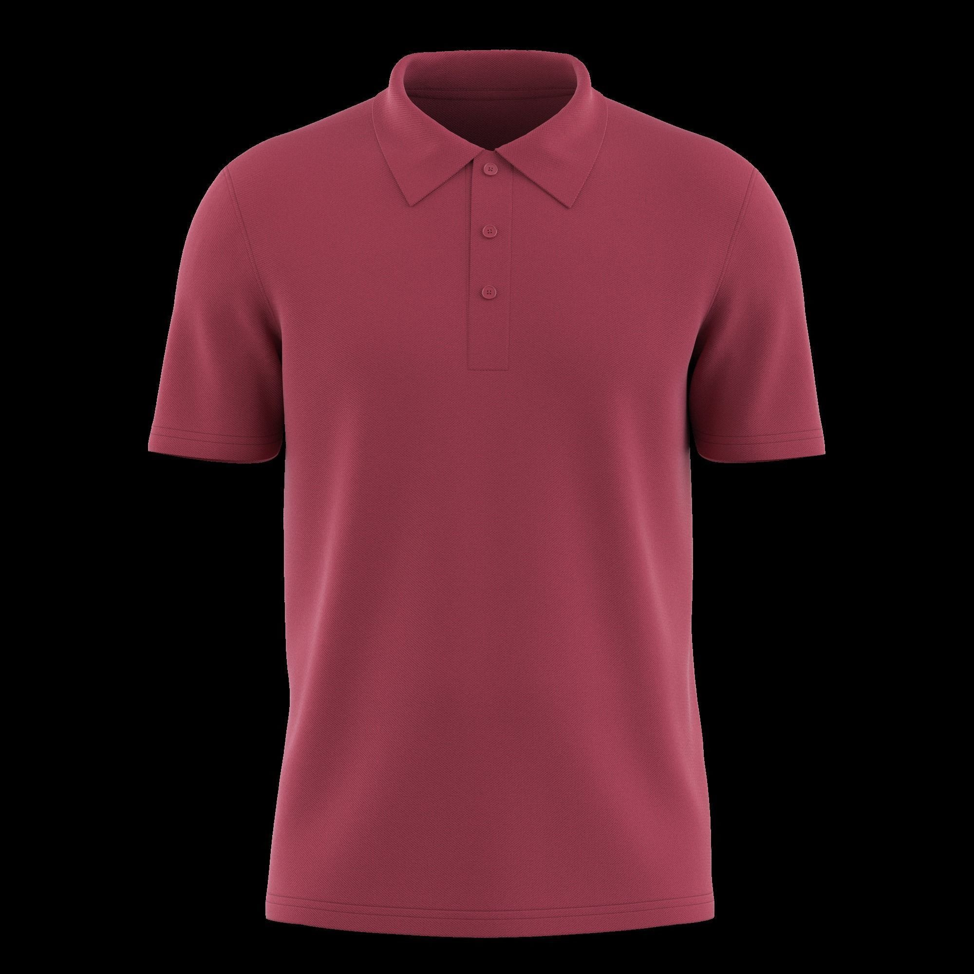 Sustainable Ocean Split Neck Polo Design 3D model | CGTrader