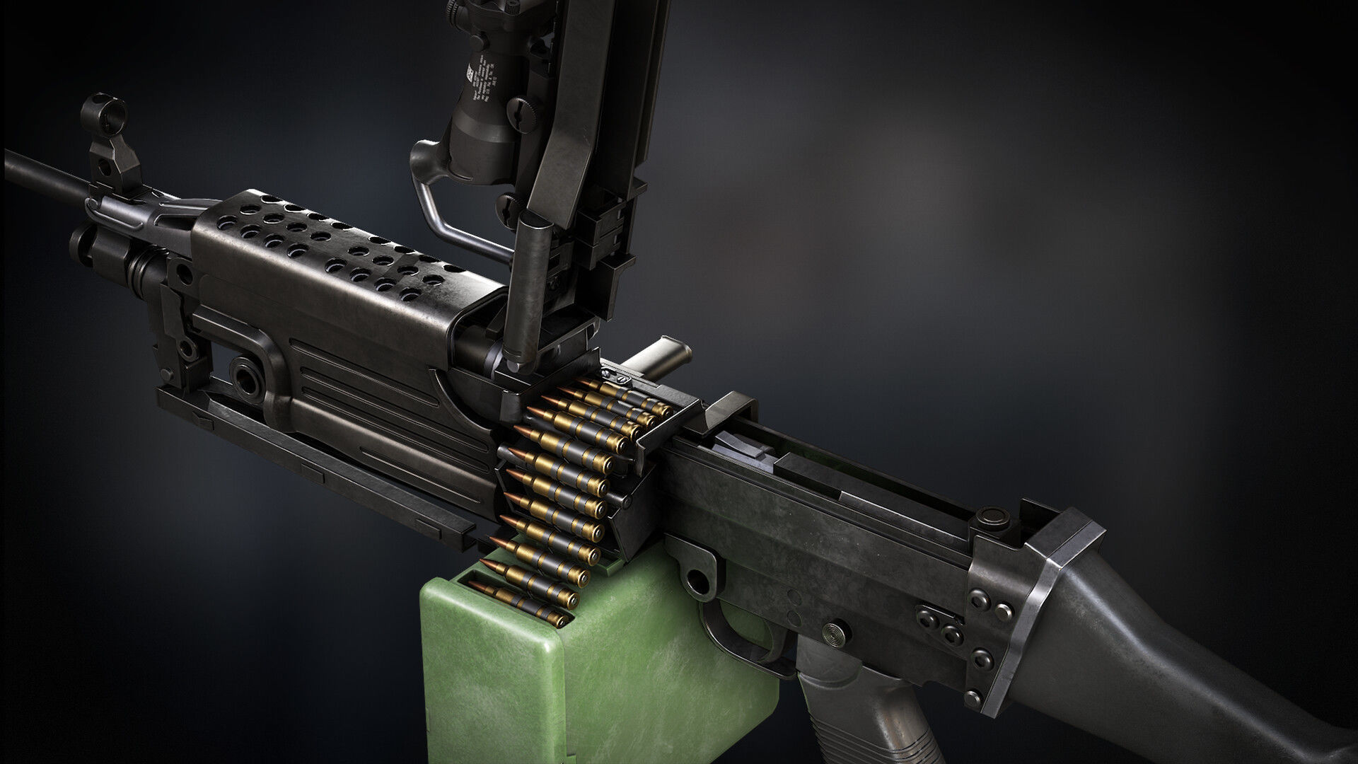 3D model Modern AAA Game Ready weapons pack Assault Rifles SMGs and LMG ...