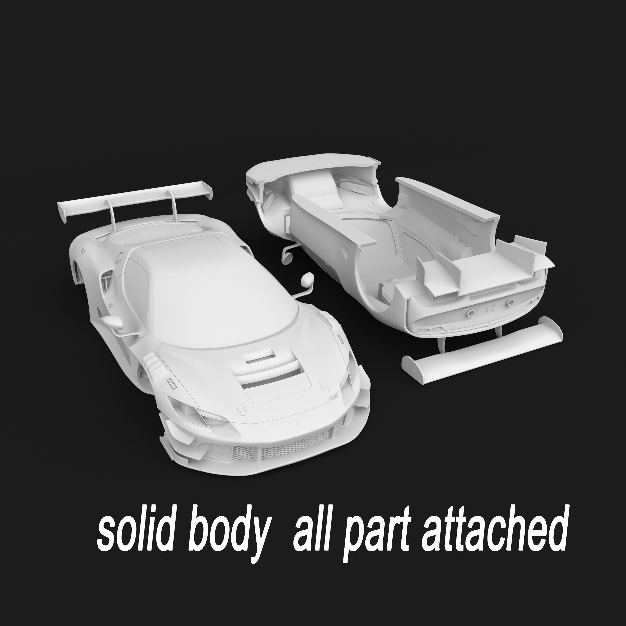 Ferrari 296 GT3 Cup Motorsport Ready to Print STL Files 3D model 3D ...