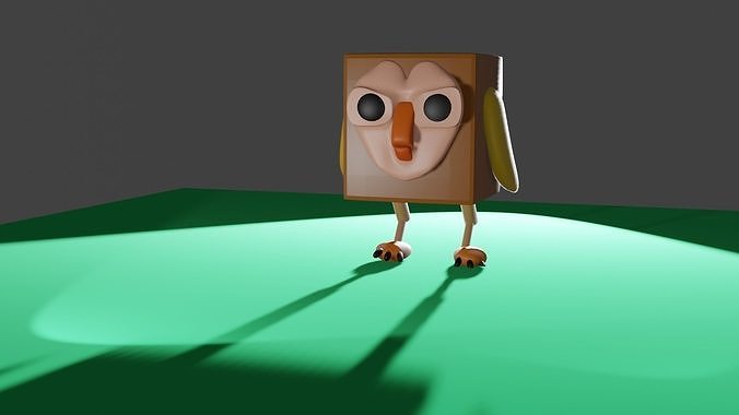 3D model 3D Cube Owl VR / AR / low-poly | CGTrader
