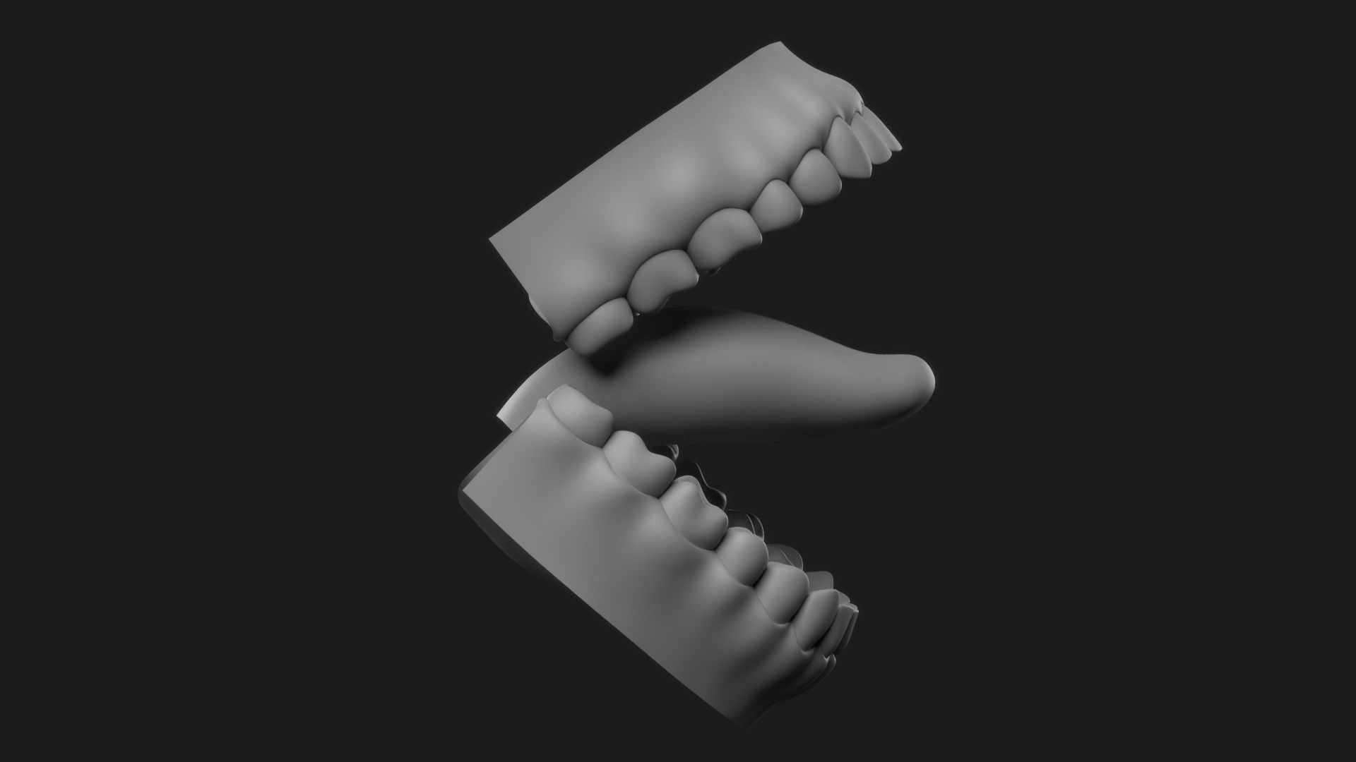 Realistic Human Jaws and Tongue 3D model | CGTrader