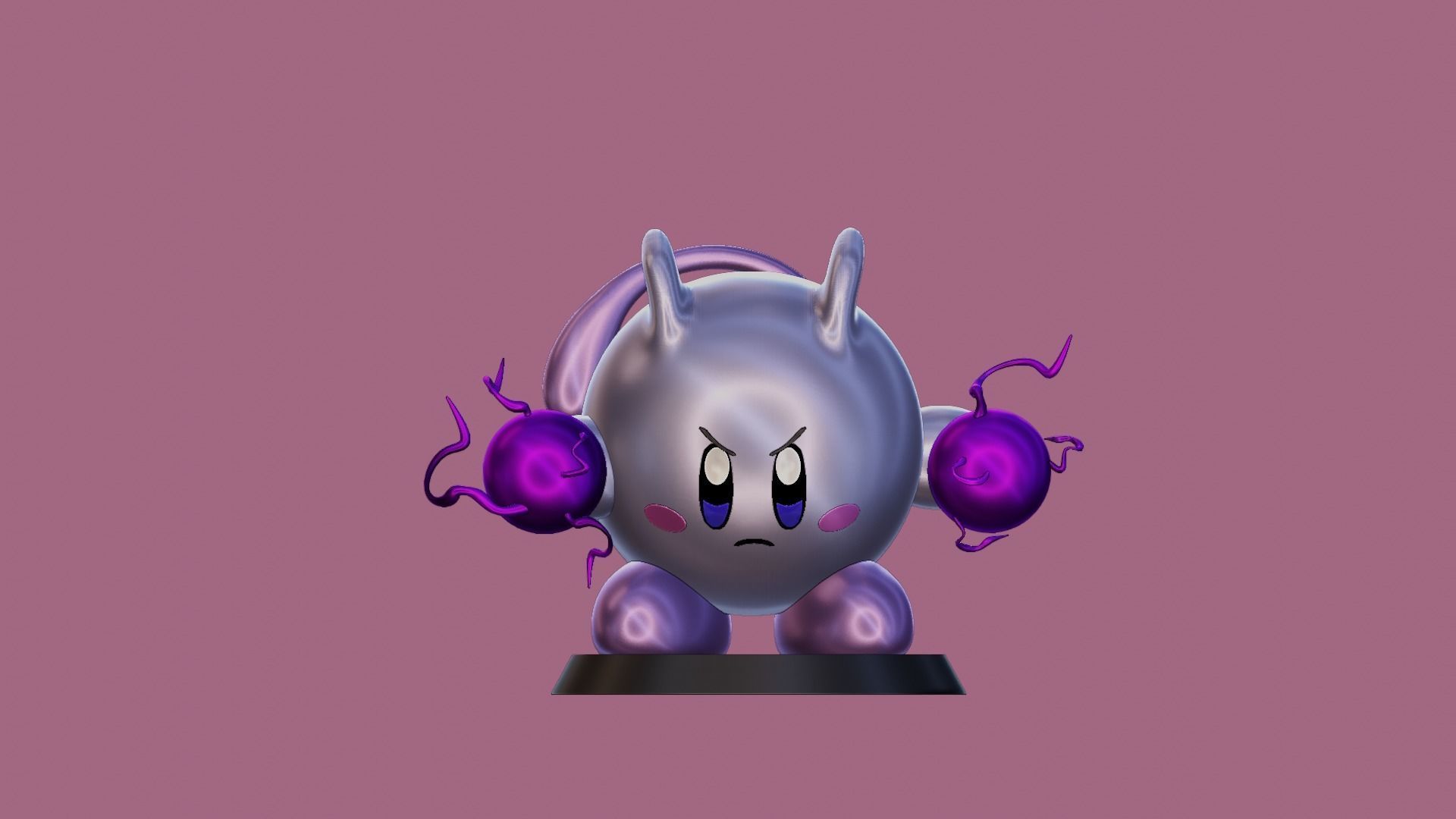 MEWTWO KIRBY 3D model 3D printable | CGTrader