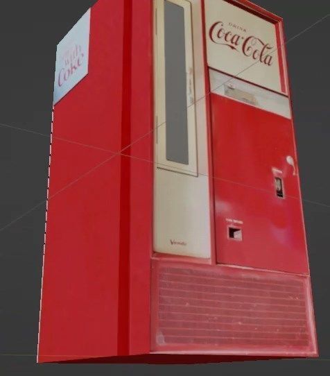 3D model coke machine low poly retro style VR / AR / low-poly | CGTrader