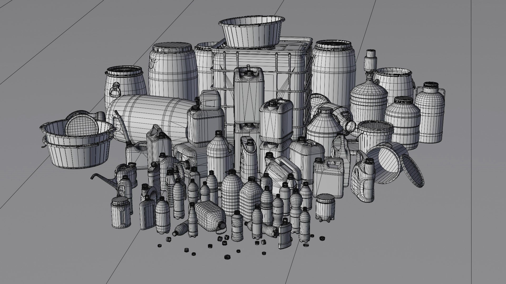 3D model Plastic Containers VR / AR / low-poly | CGTrader