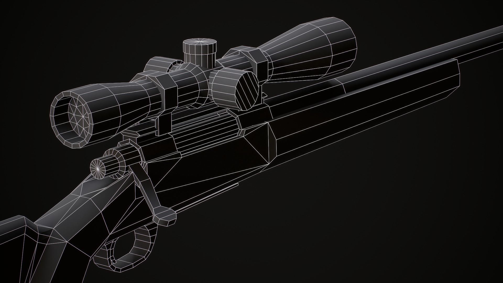 3D model M24 Sniper Rifle - Low Poly Game Ready VR / AR / low-poly ...