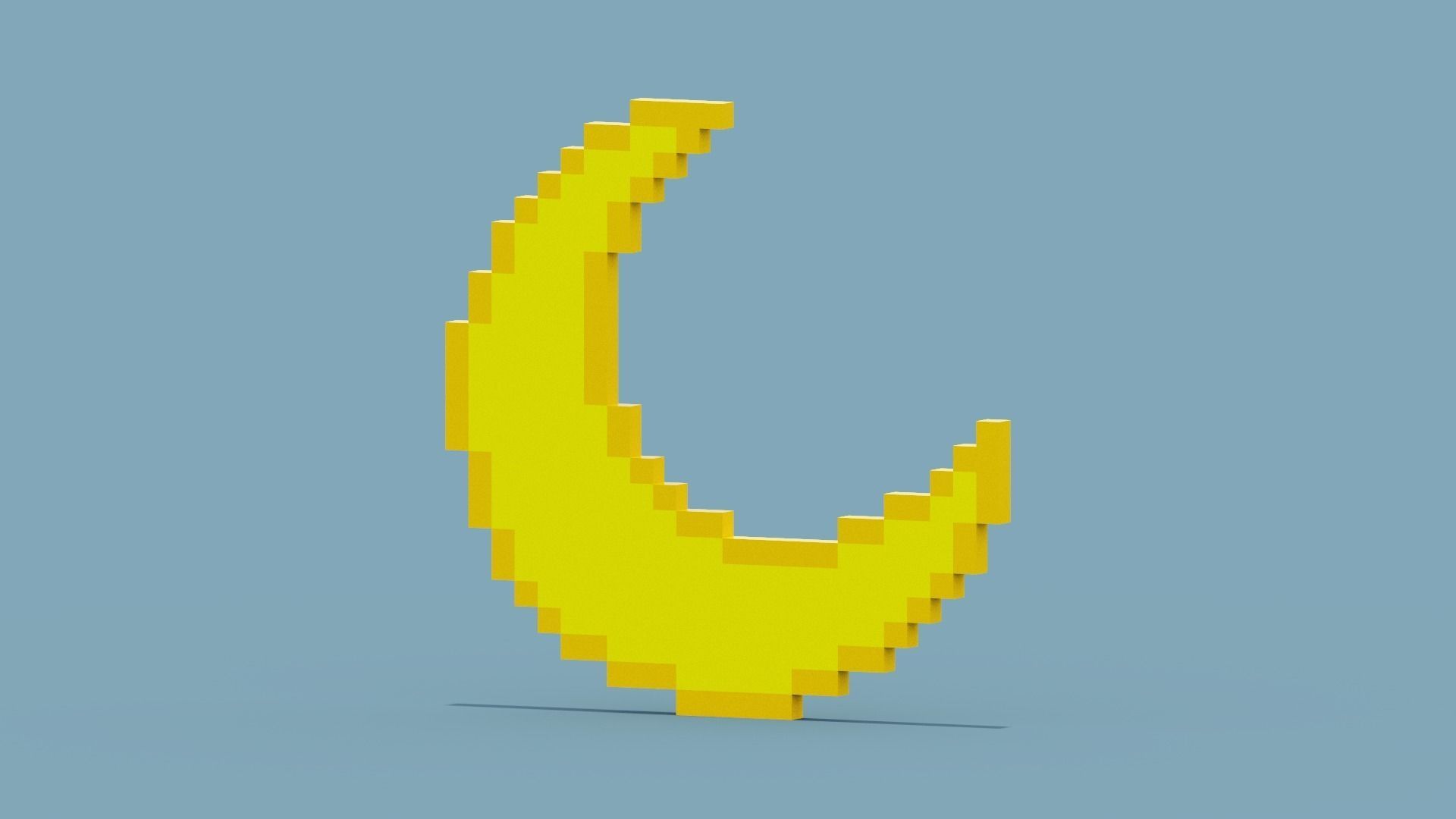 3D model Pixel Moon VR / AR / low-poly | CGTrader