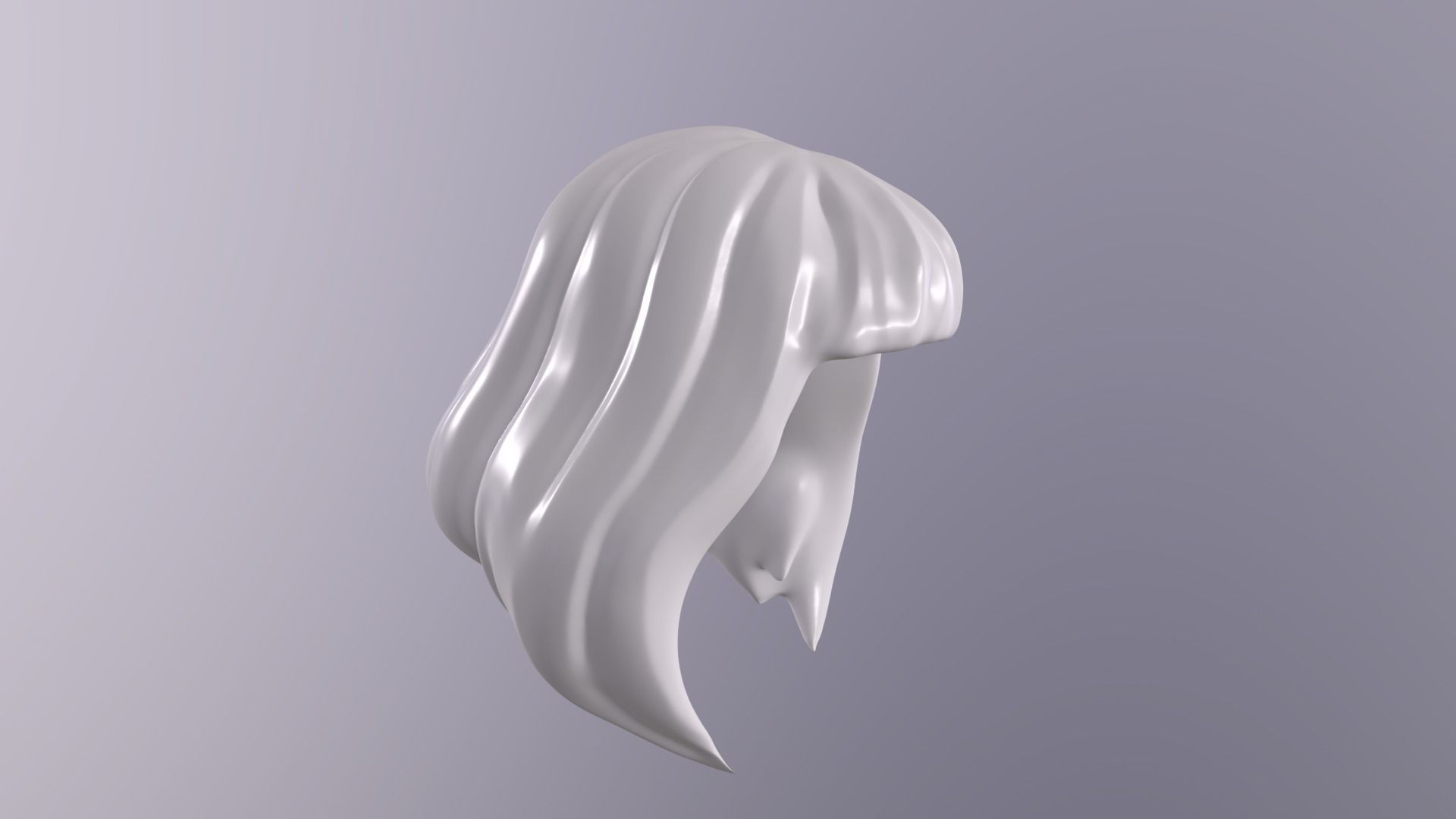 High poly and Low poly HAIR Base Mesh 3D model | CGTrader