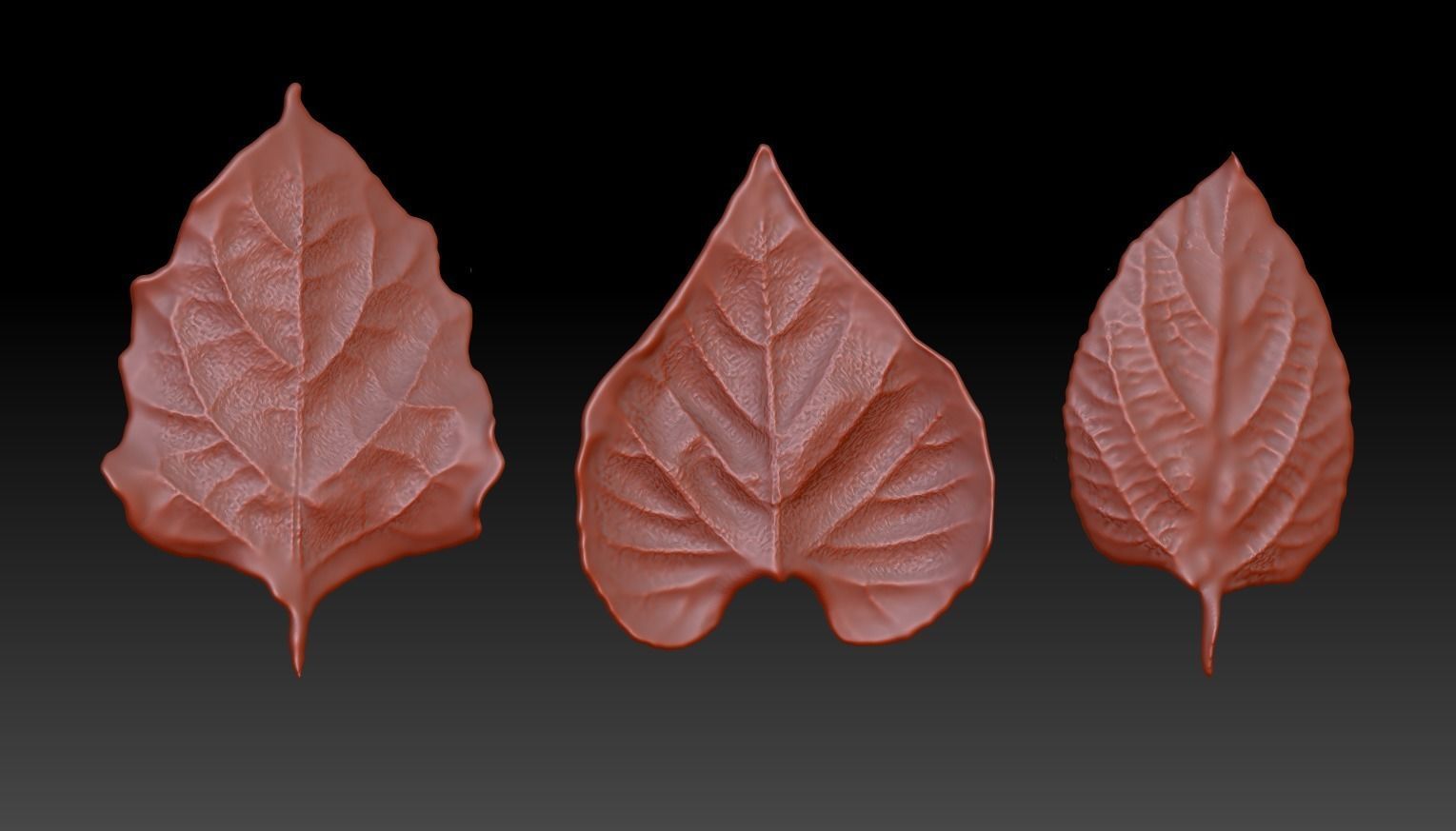 realistic ZB leaf brushes 3D printing leaf STL ZB Leaf Brush 3D model ...