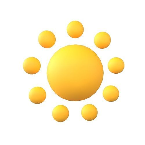 3D model Cartoon Sun V3 001 VR / AR / low-poly | CGTrader