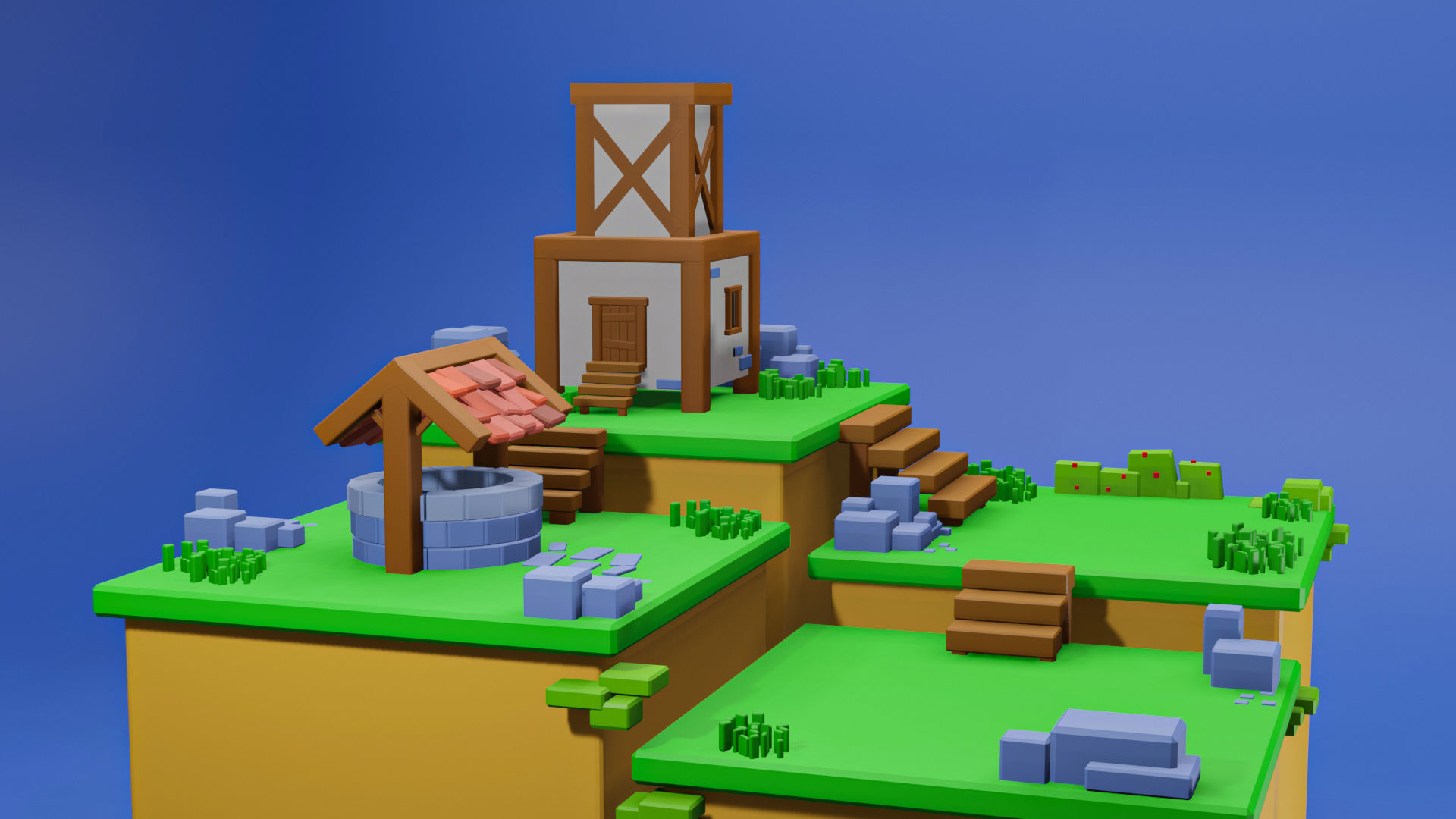 3D model cubic world VR / AR / low-poly | CGTrader