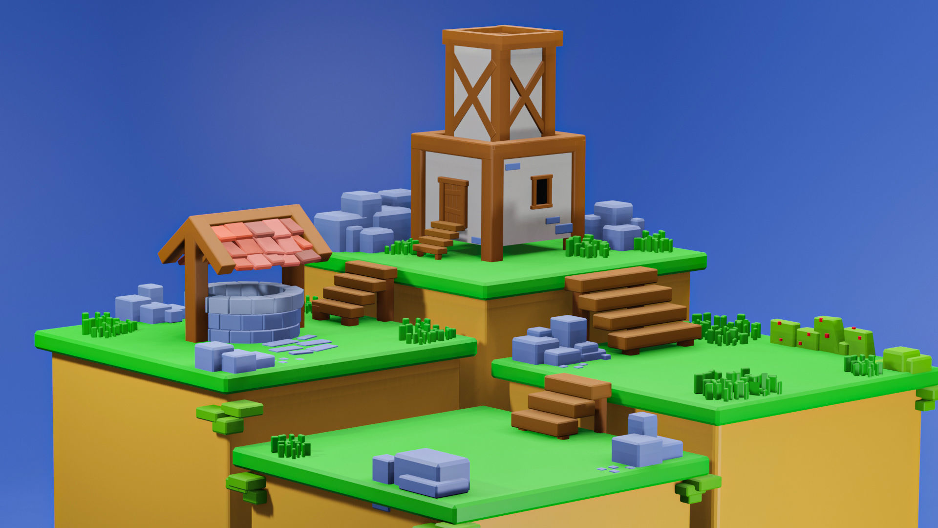 3D model cubic world VR / AR / low-poly | CGTrader