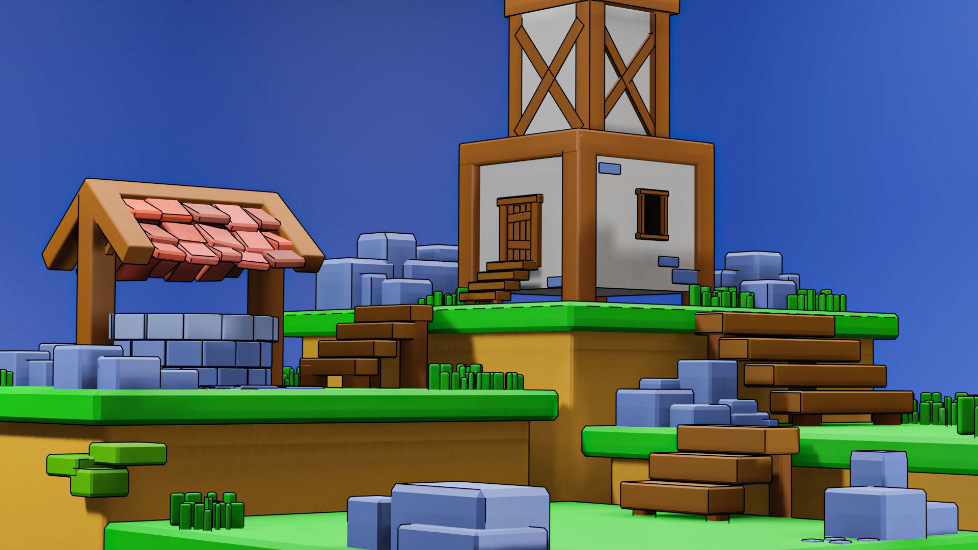 3D model cubic world VR / AR / low-poly | CGTrader