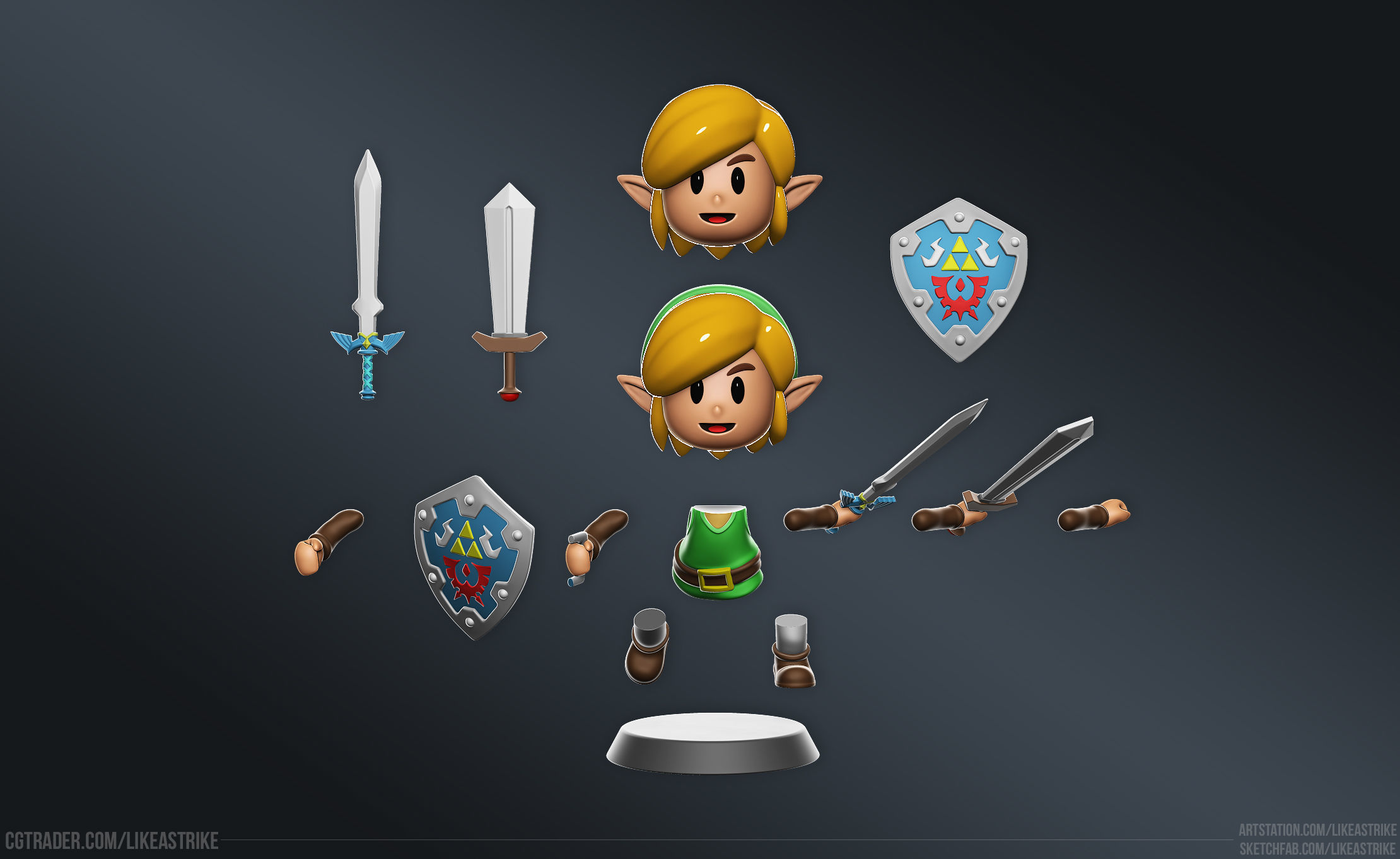 Chibi Link 3D model 3D printable | CGTrader