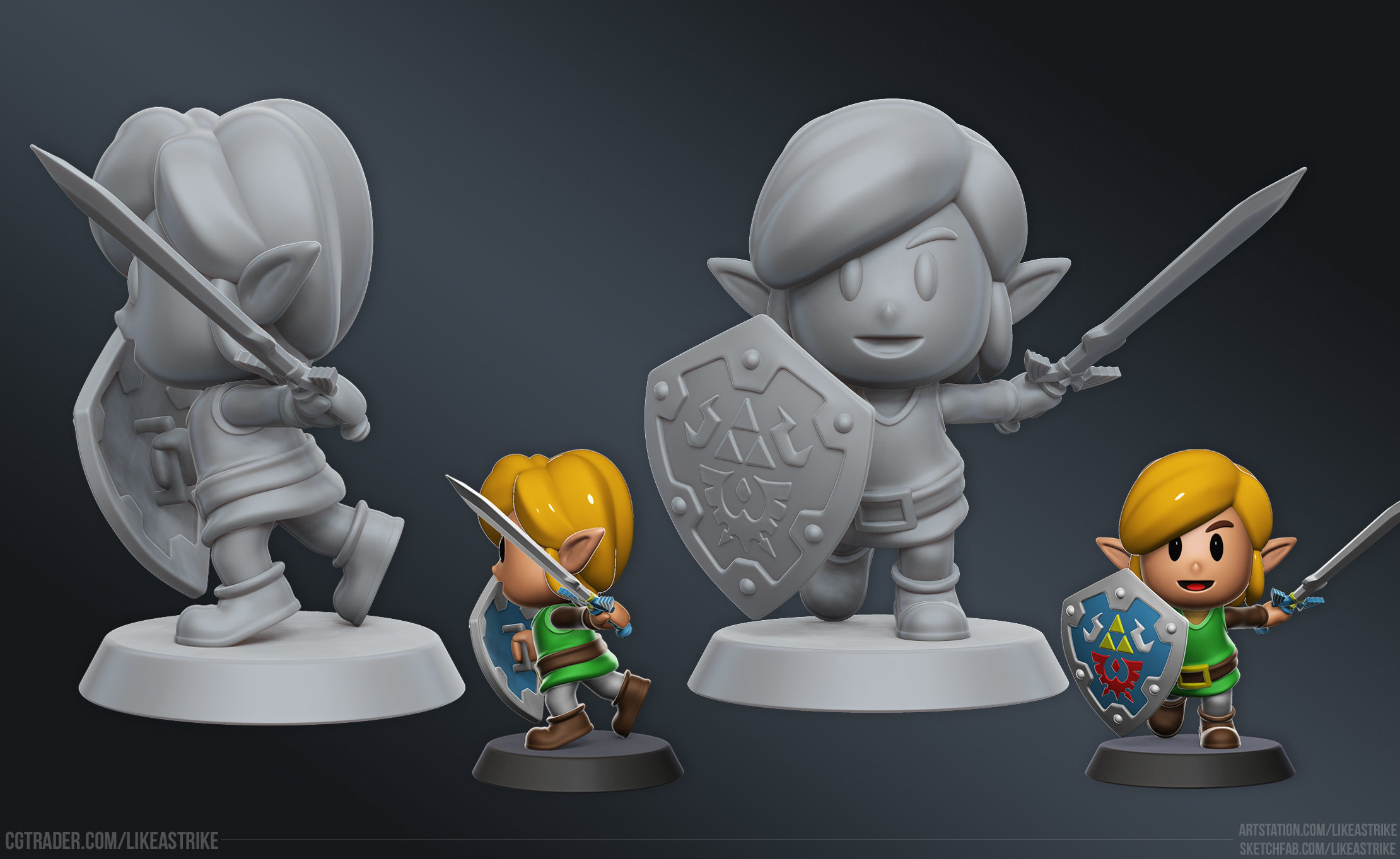 Chibi Link 3D model 3D printable | CGTrader