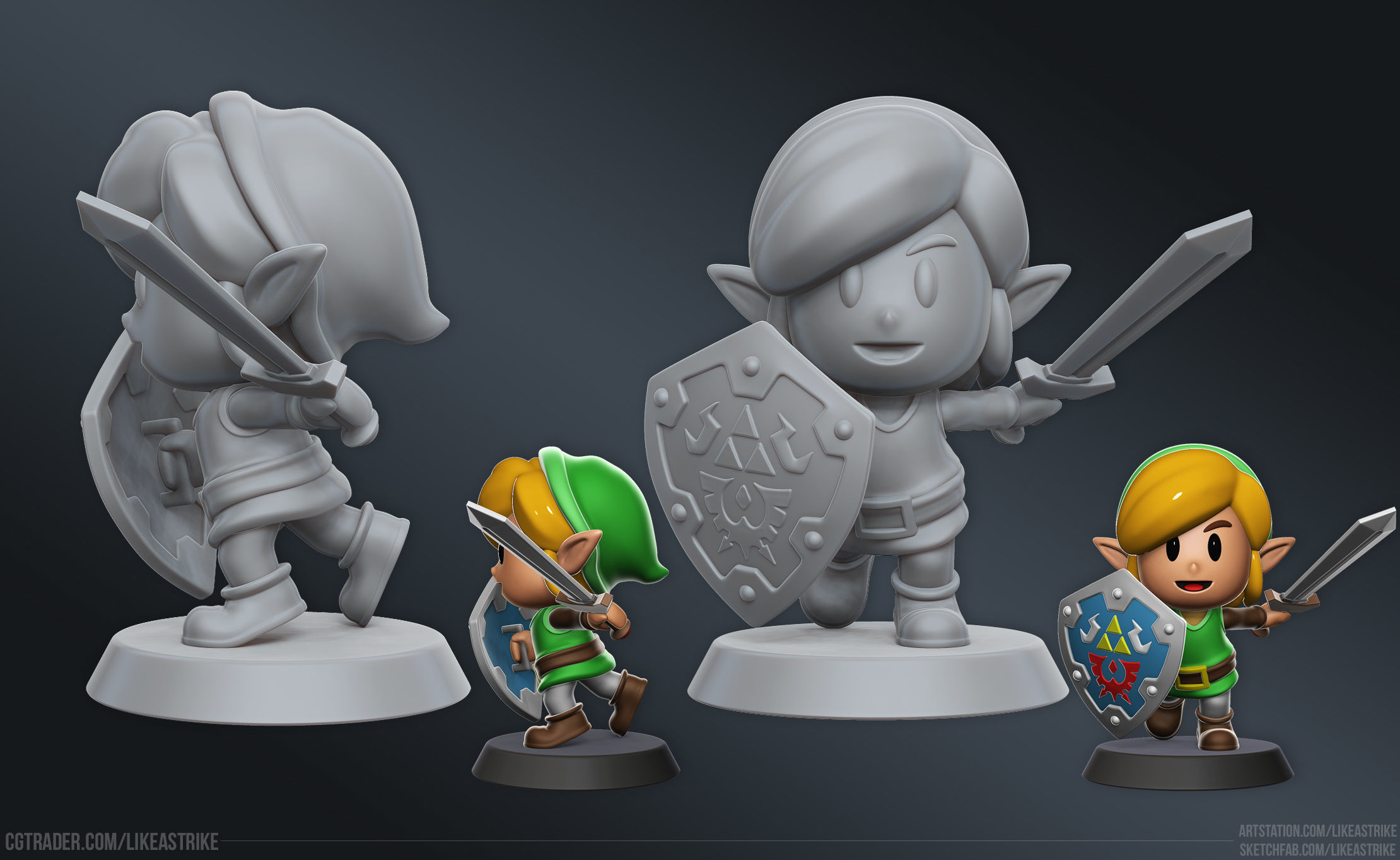 Chibi Link 3D model 3D printable | CGTrader