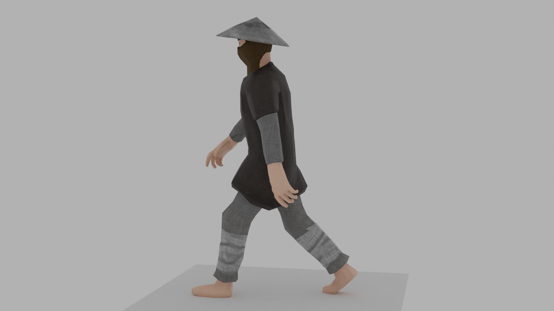 3D model Low-poly Ninja Peasant VR / AR / low-poly | CGTrader