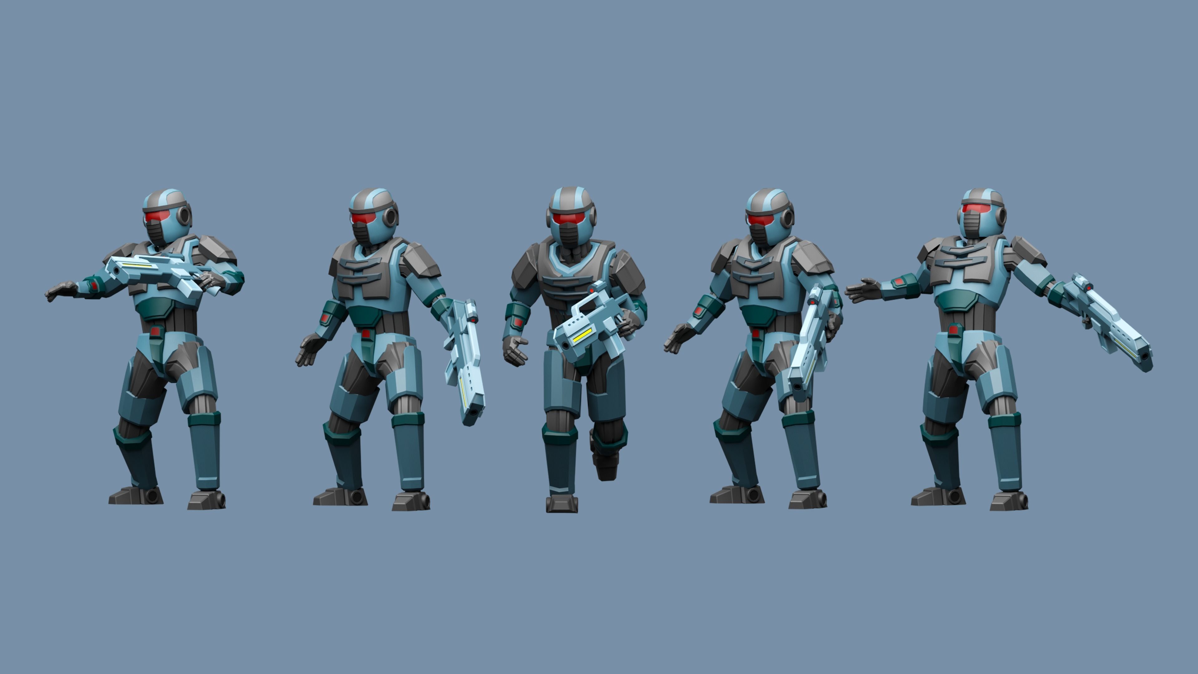 3D model Cartoon characters robots VR / AR / low-poly | CGTrader