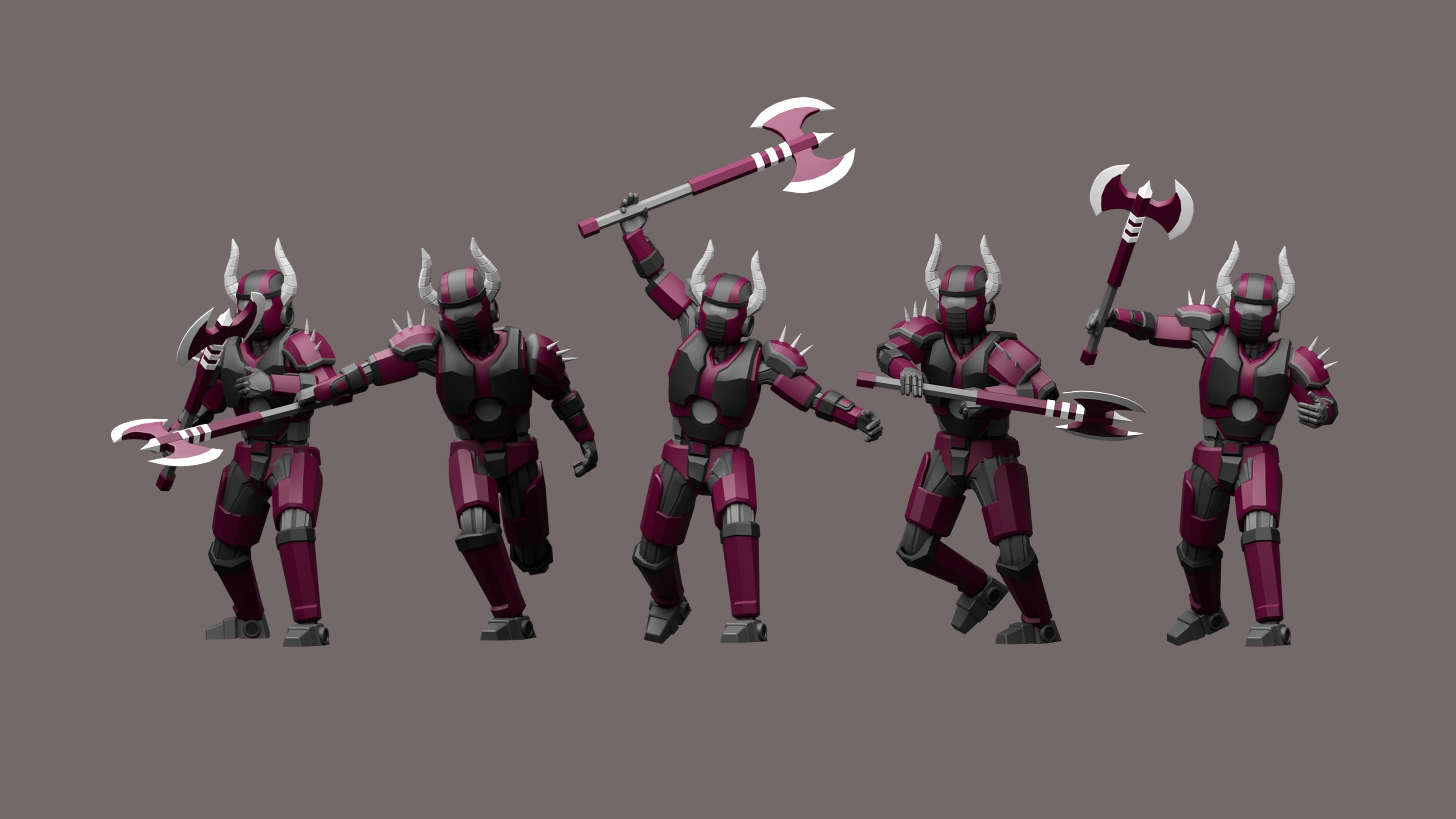 3D model Cartoon characters robots VR / AR / low-poly | CGTrader