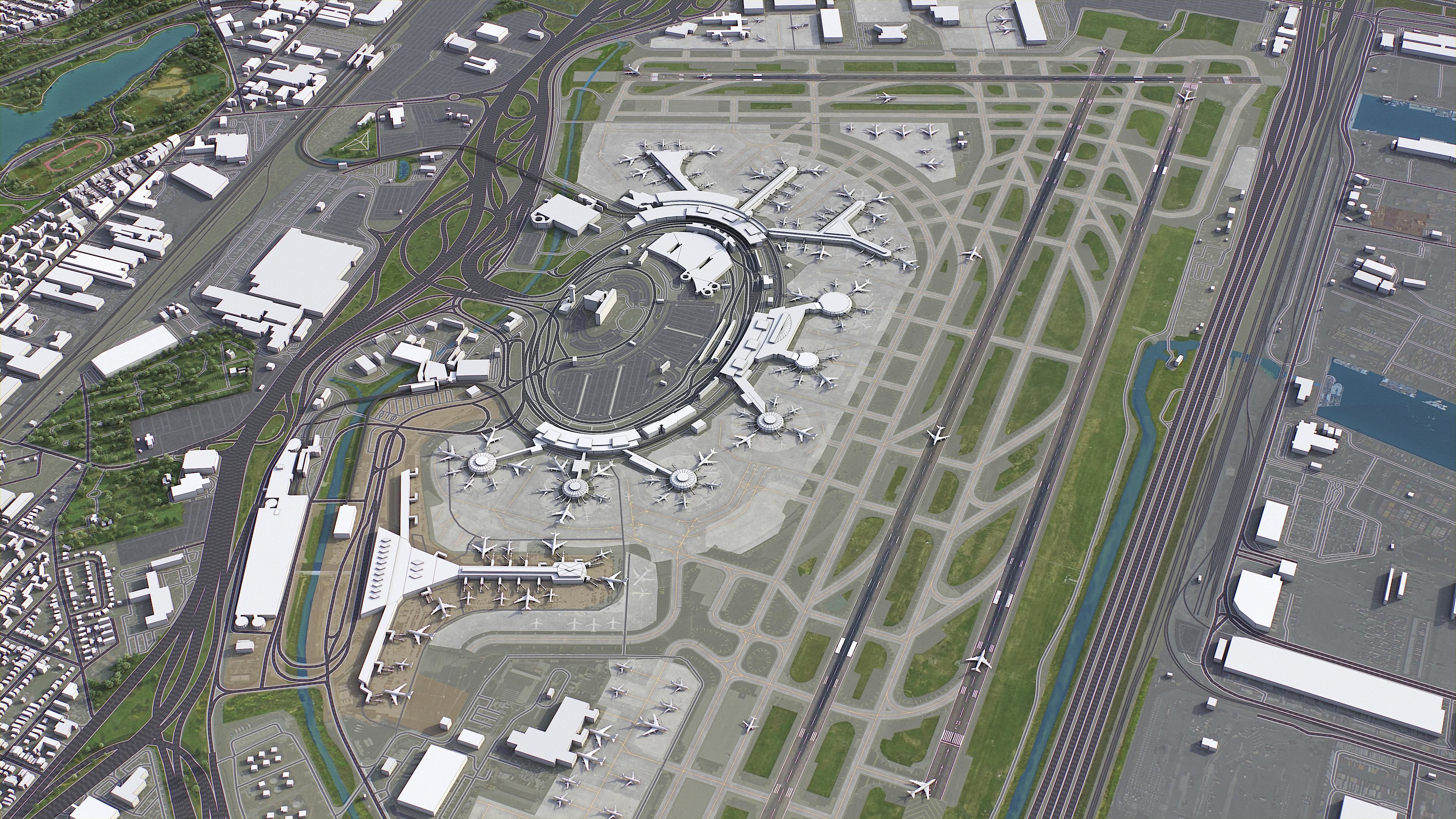 3D model Newark Liberty Airport VR / AR / low-poly | CGTrader