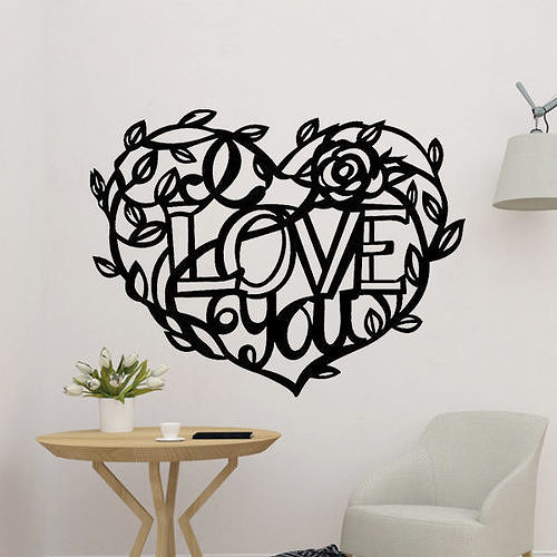 I Love You Wall Art Decor 3D model 3D printable | CGTrader