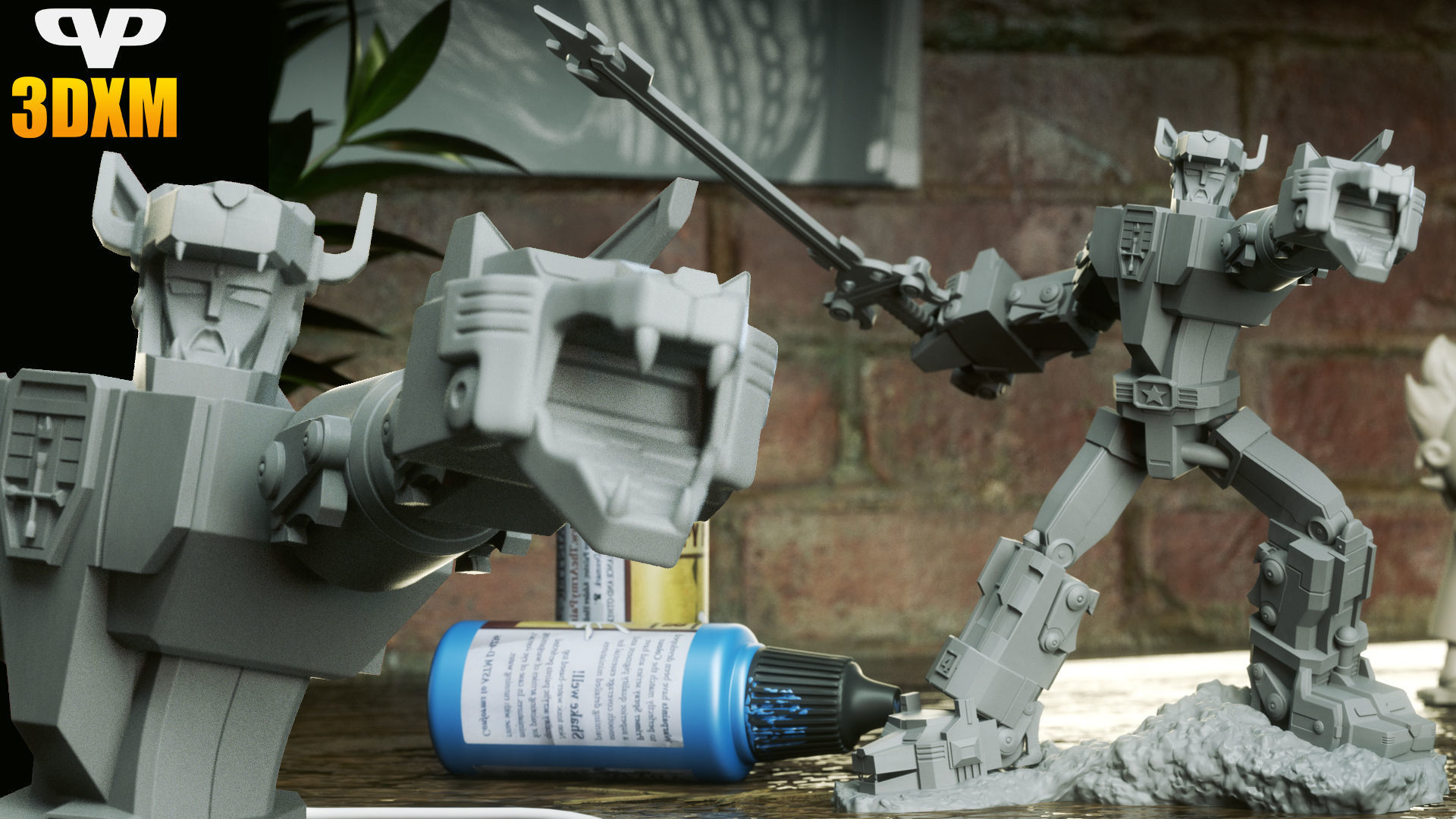 Voltron STL for 3D Printing ChibiSTL 3DXM 3D model 3D printable | CGTrader