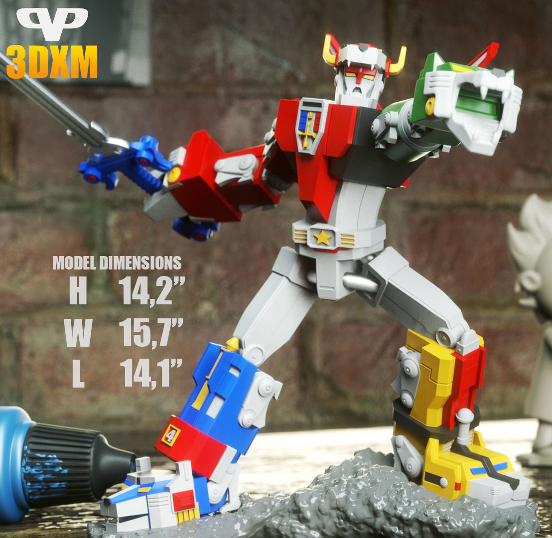 Voltron STL for 3D Printing ChibiSTL 3DXM 3D model 3D printable | CGTrader