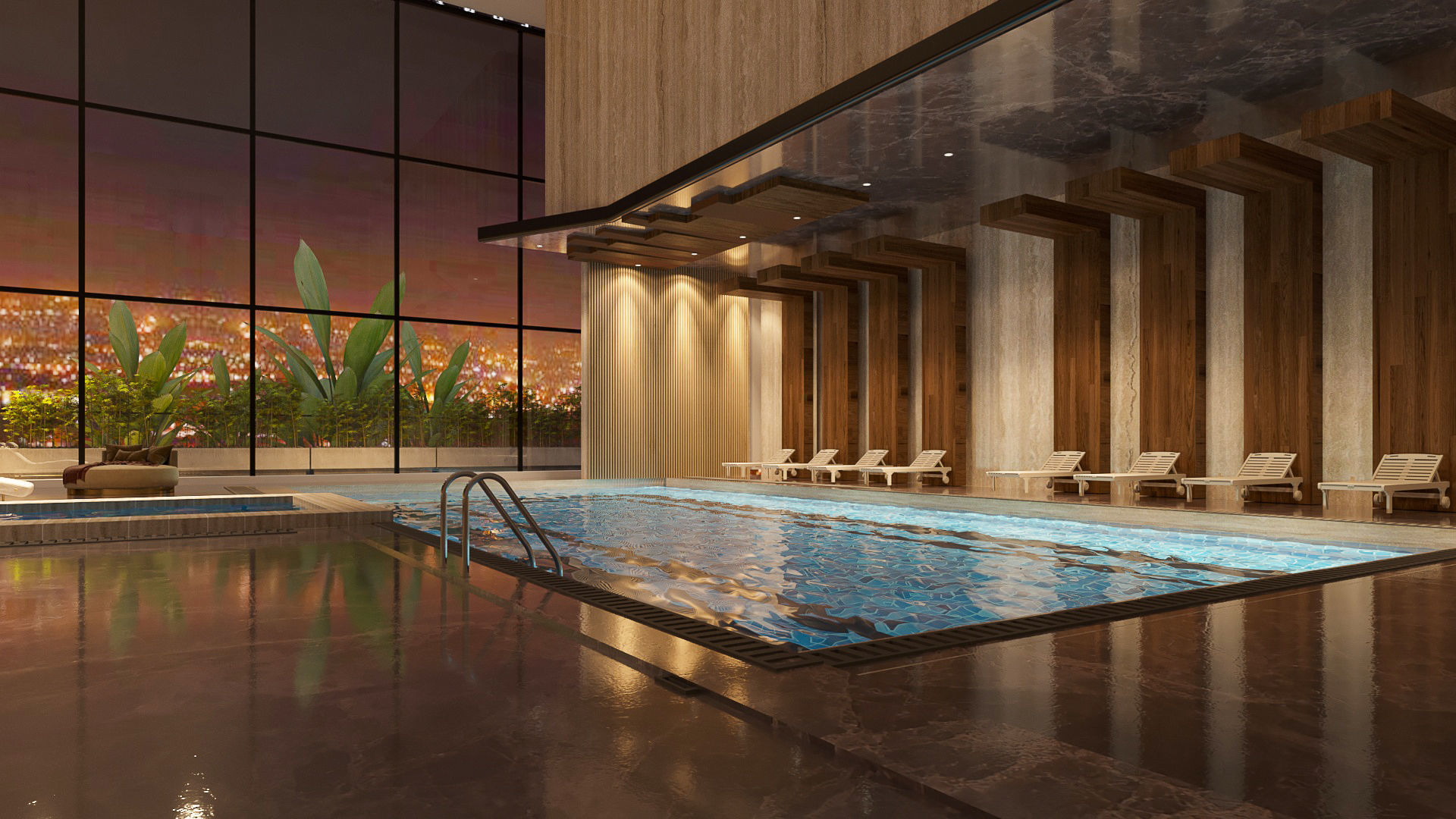 Hyper realistic indoor swimming pool 3d model 3D model | CGTrader