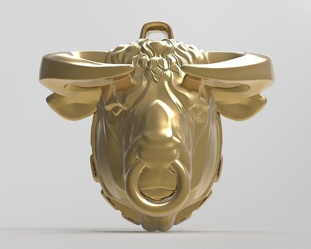 Pendant Taurus 3D model 3D printable | CGTrader