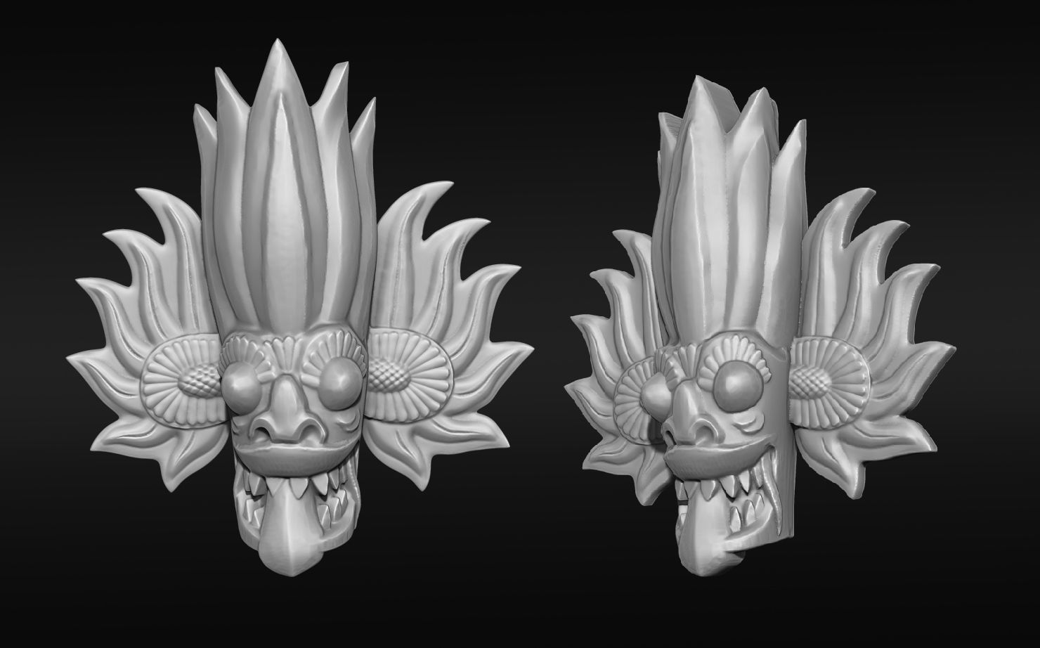 SriLankan Traditional mask GARA YAKA 3D printable model 3D model 3D ...