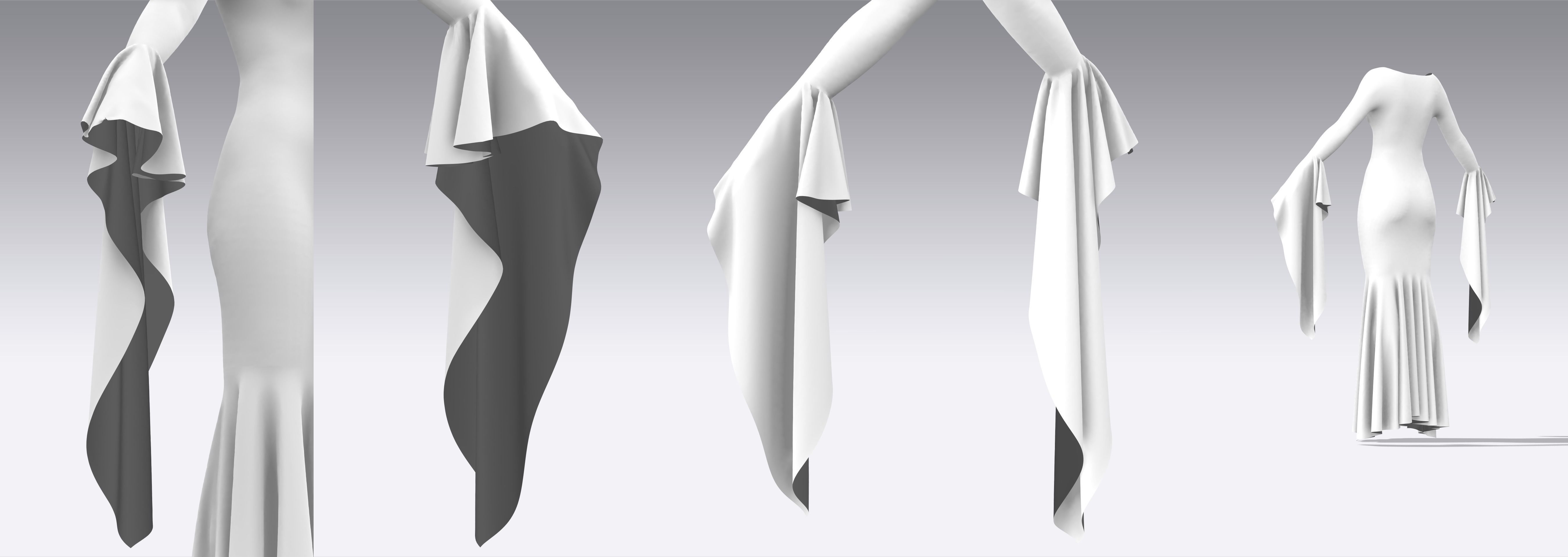 Dress Outfits MD CLO 3D ZPRJ ZPAC project files 3D model | CGTrader