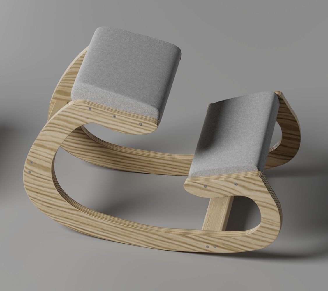 Predawn Ergonomic Kneeling Chair for Upright Posture free 3D model ...