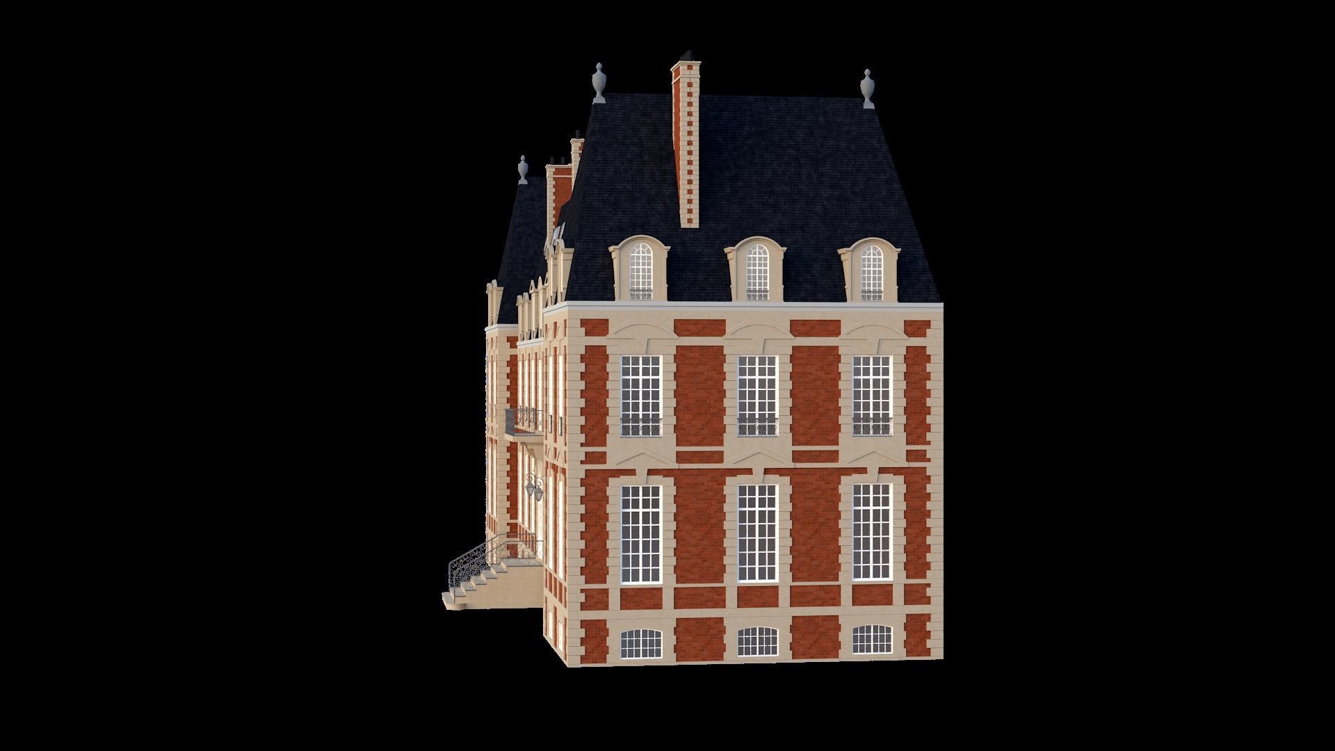Classic British Mansion 3D model | CGTrader