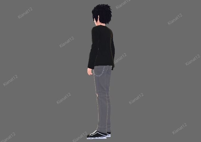 3D model 3d anime style Male Avatar for VRchat and Vtubing VR / AR ...