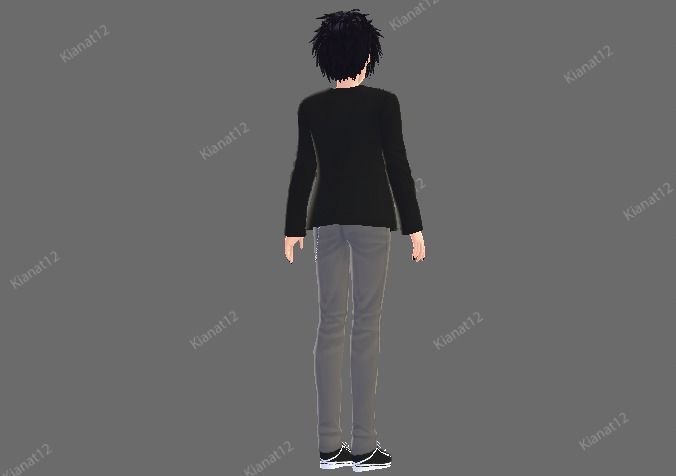 3D model 3d anime style Male Avatar for VRchat and Vtubing VR / AR ...