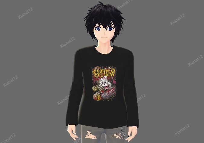 3D model 3d anime style Male Avatar for VRchat and Vtubing VR / AR ...