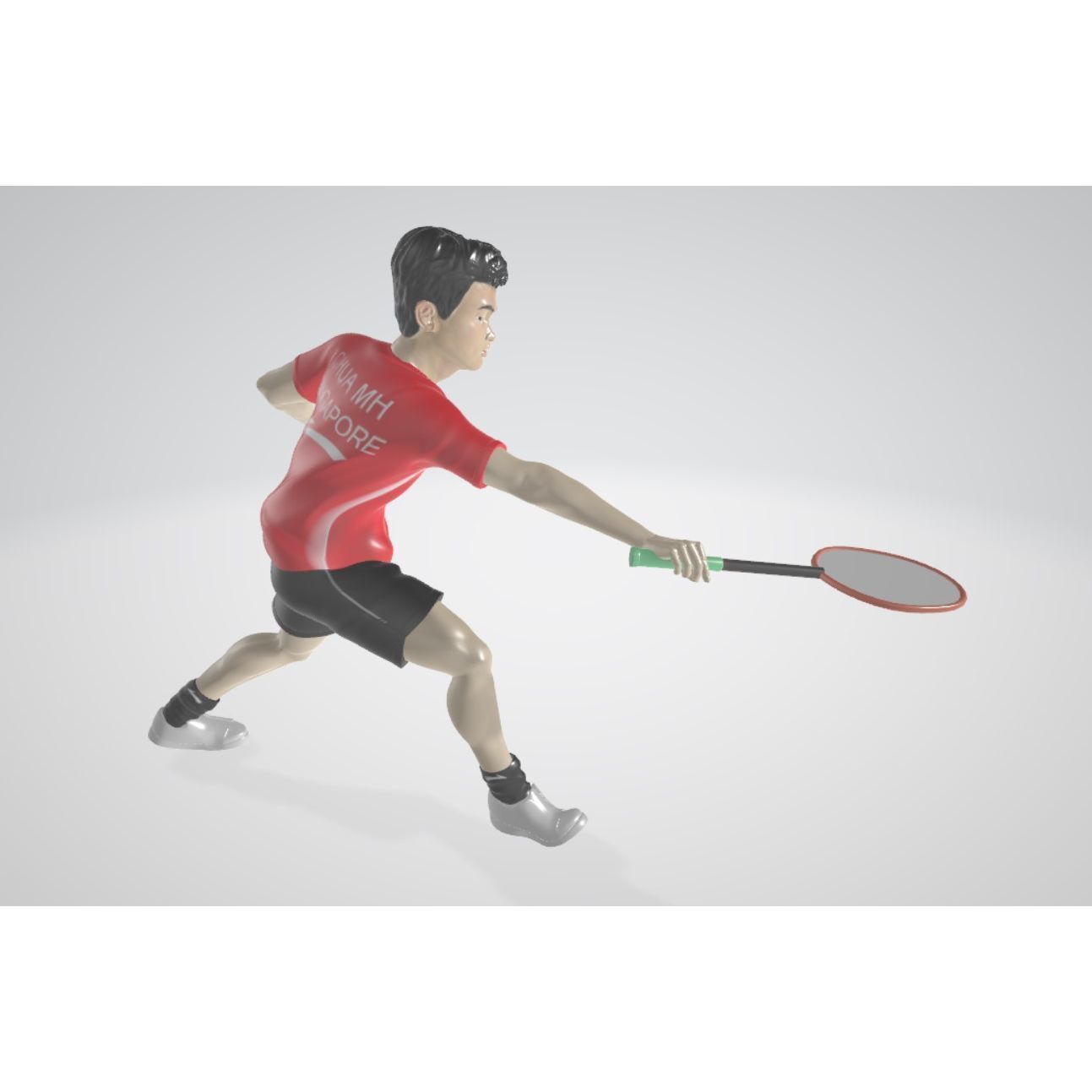 Tennis Player - Badminton Player 3D model 3D printable | CGTrader