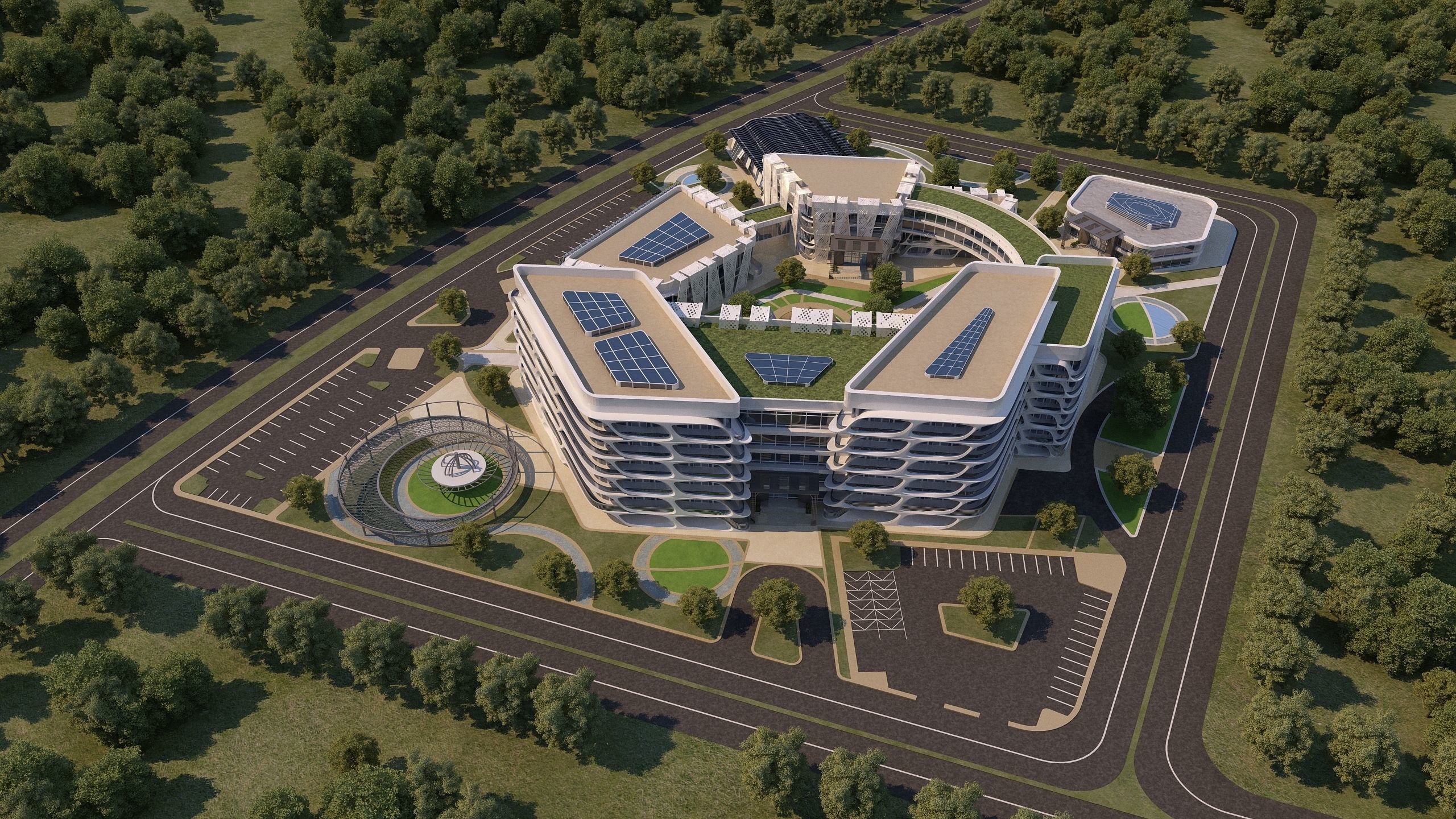 0062 - Hospital - Medical Building - 2Ds Plans - 3Ds Files 3D model ...