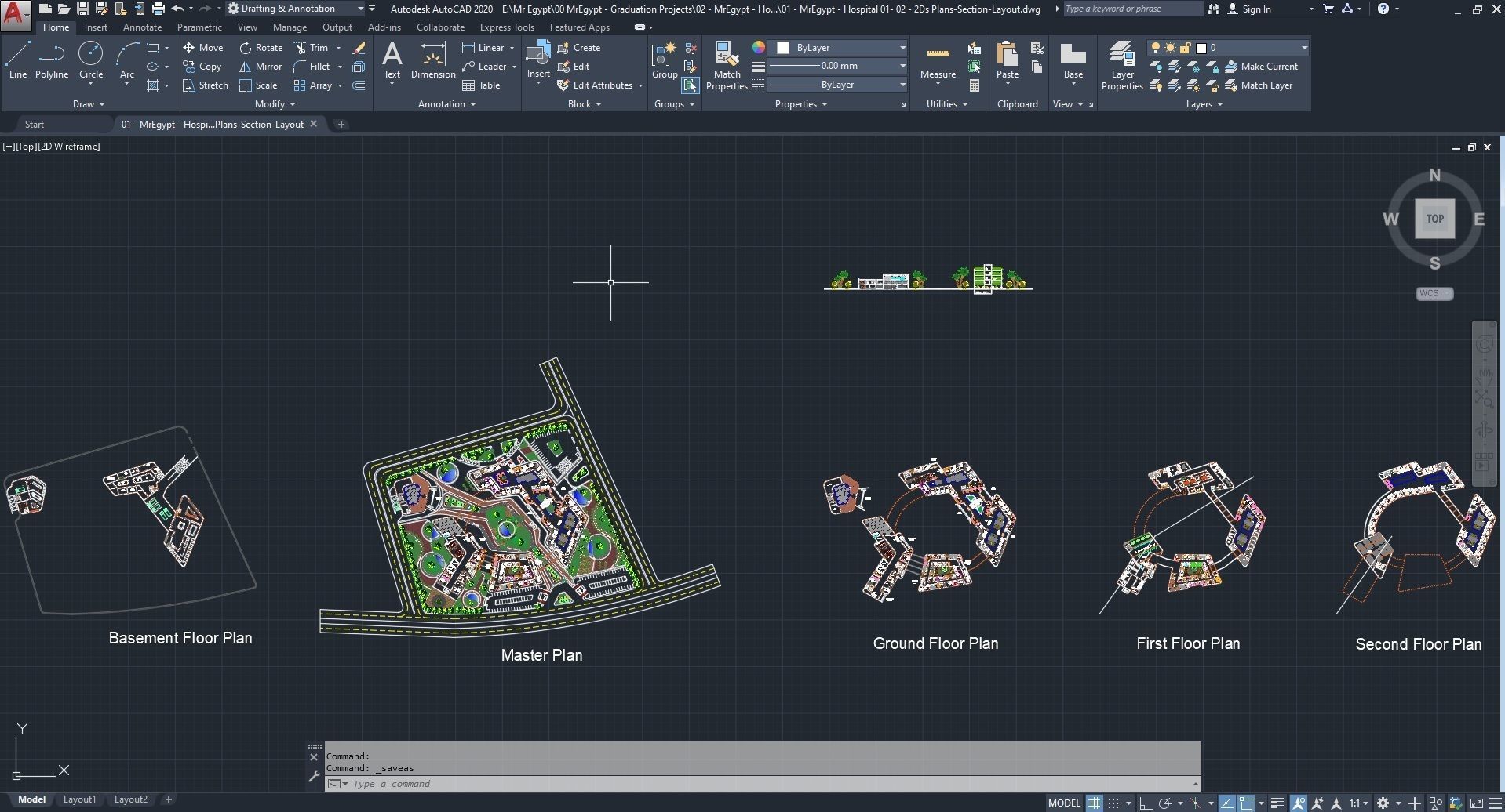 0062 - Hospital - Medical Building - 2Ds Plans - 3Ds Files 3D model ...