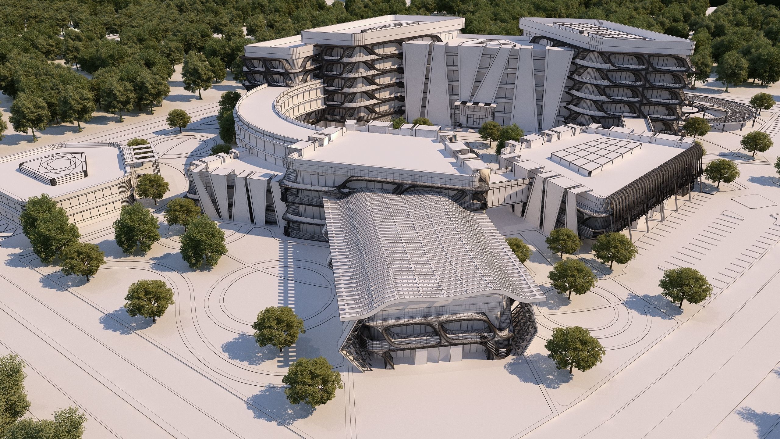 0062 - Hospital - Medical Building - 2Ds Plans - 3Ds Files 3D model ...