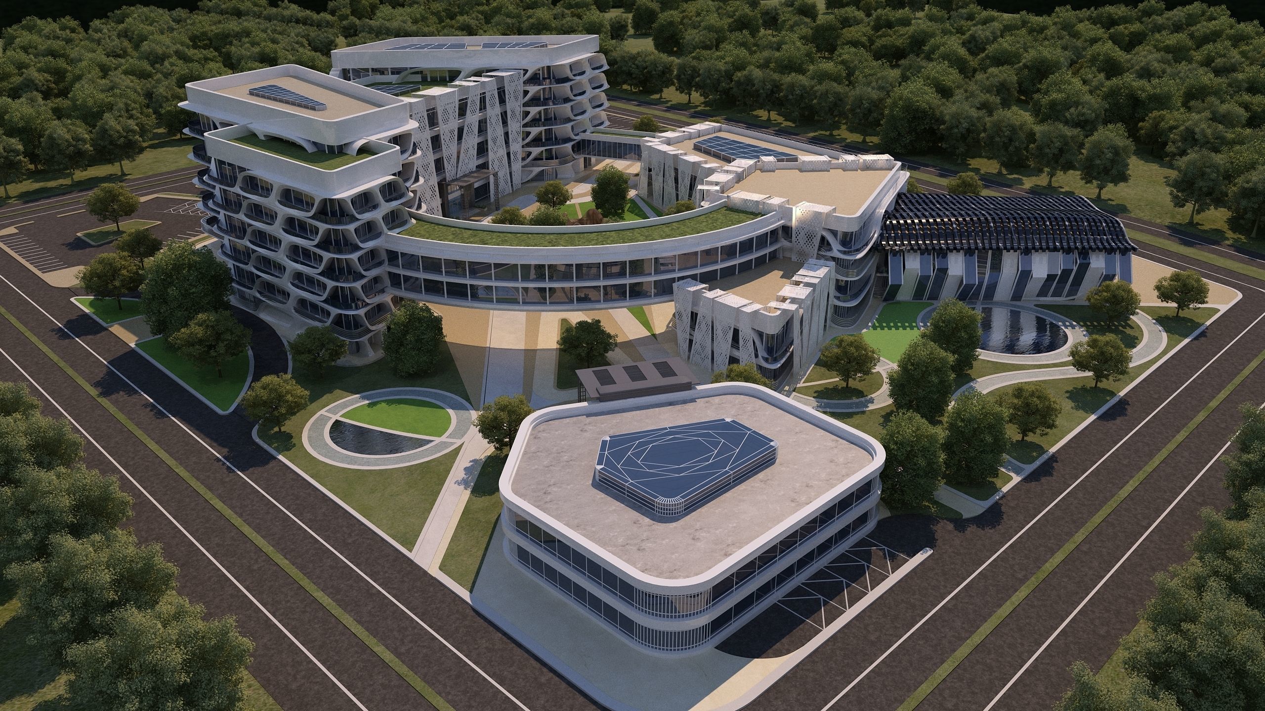 0062 - Hospital - Medical Building - 2Ds Plans - 3Ds Files 3D model ...