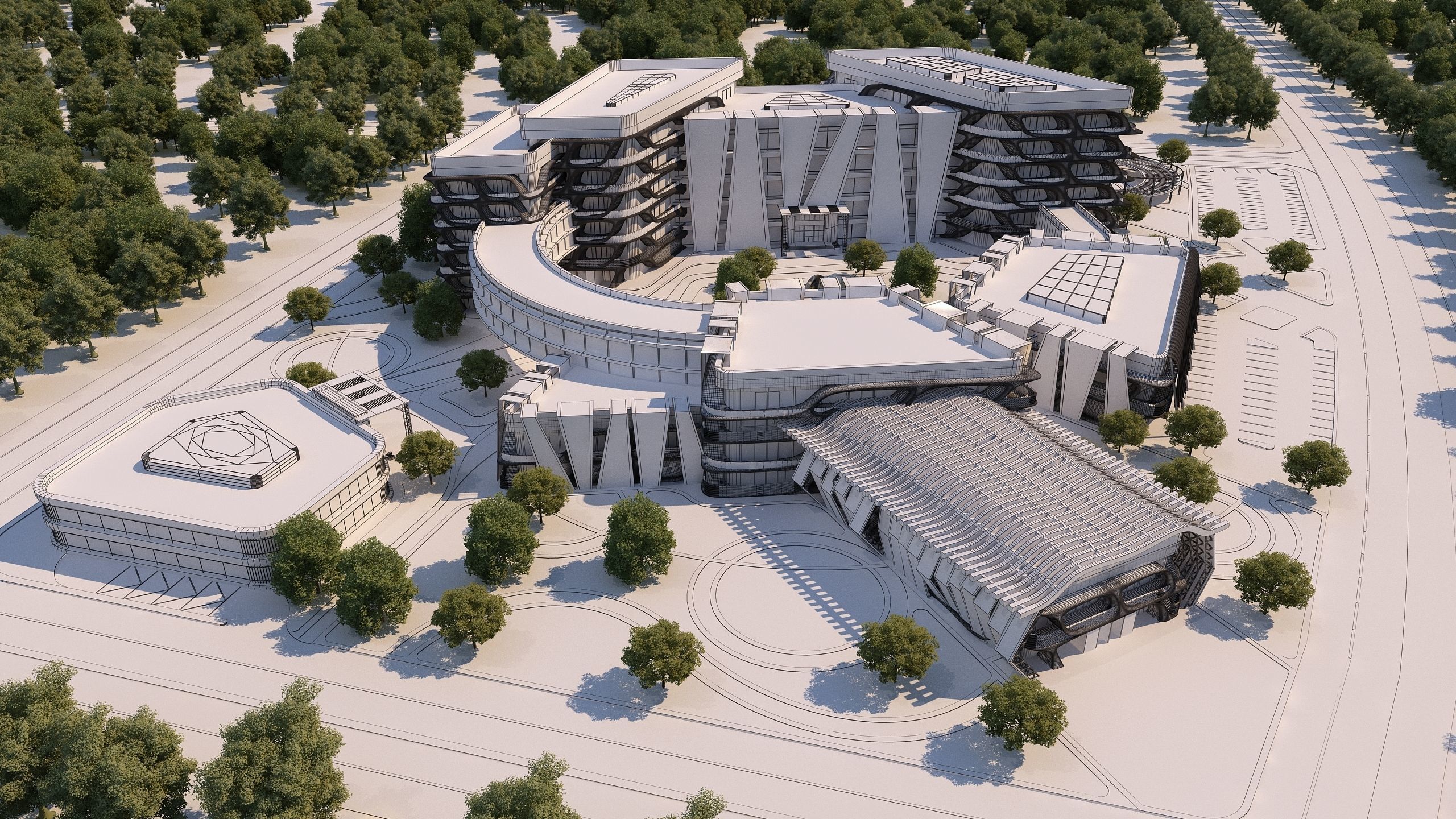 0062 - Hospital - Medical Building - 2Ds Plans - 3Ds Files 3D model ...