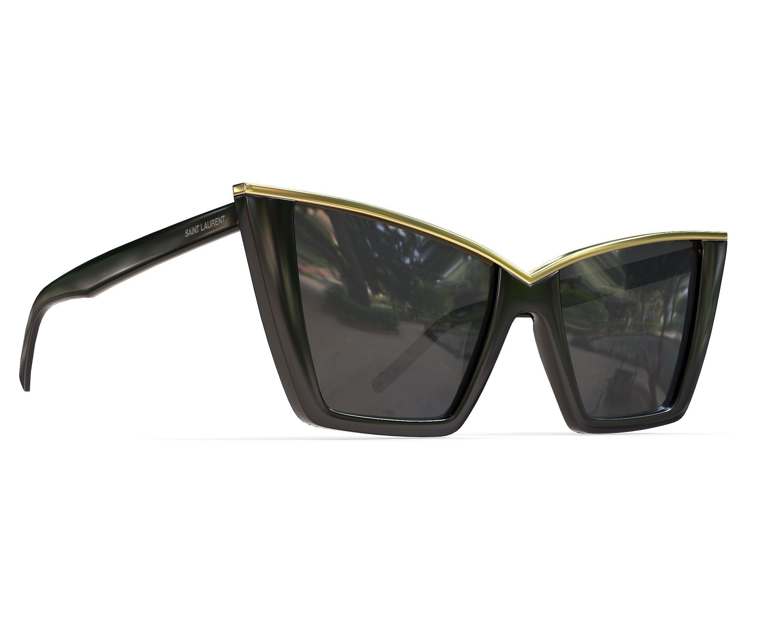 3D model YSL Saint Laurent SL 570 Sunglasses VR / AR / low-poly | CGTrader